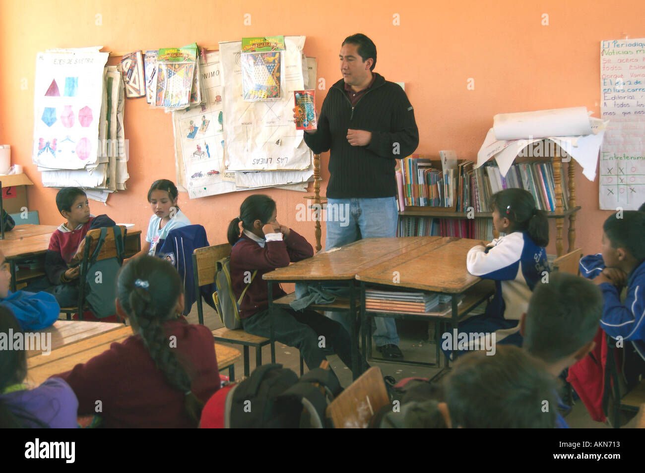 teacher with class Mexico Stock Photo - Alamy