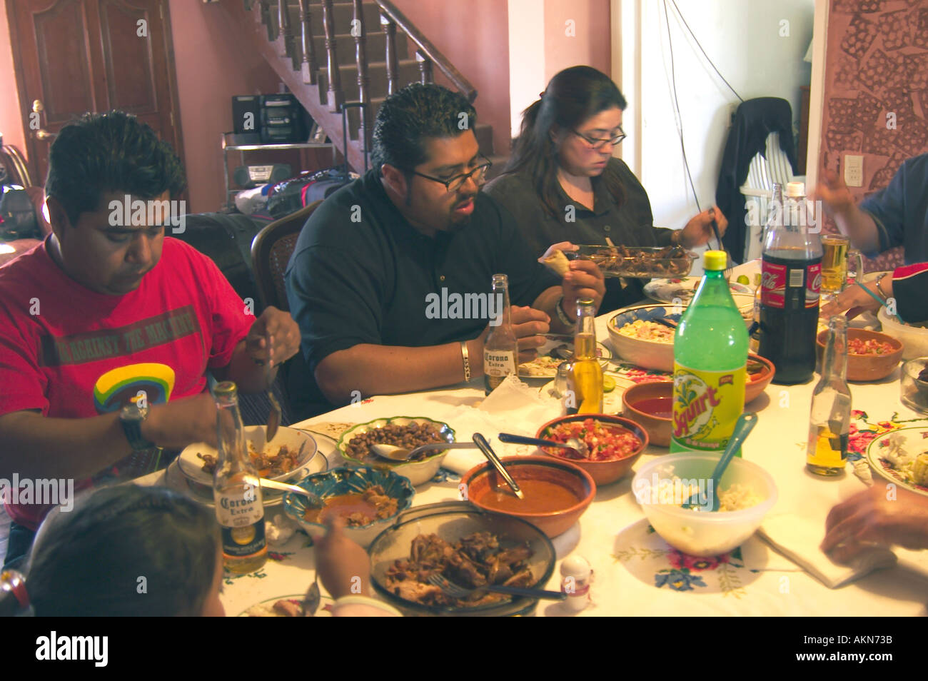 Mexican family meal Stock Photo - Alamy