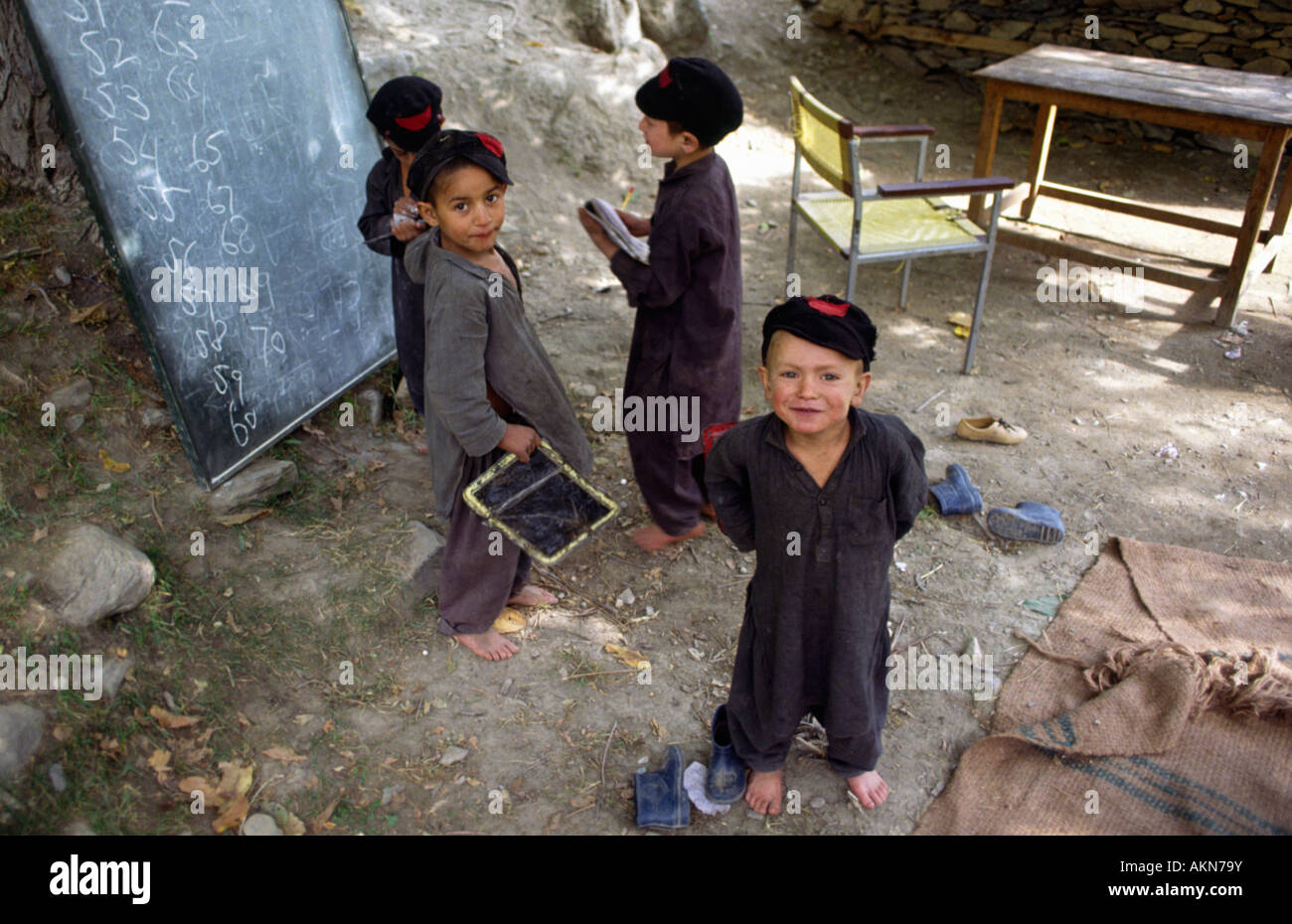 Outdoor class room. Passu, Hunza Valley, Pakistan Stock Photo - Alamy