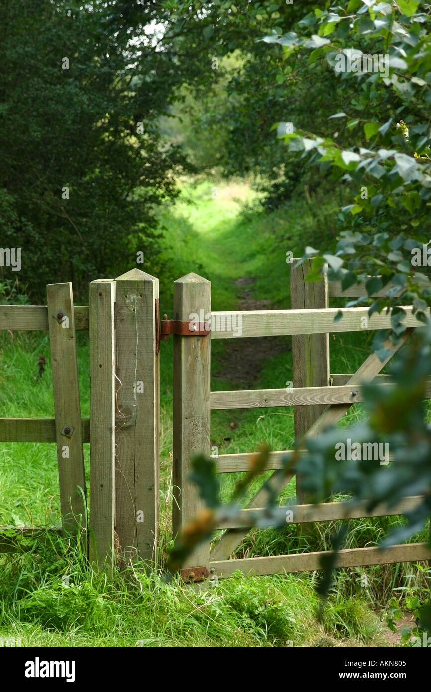 Gate gate peaceful bridleway walk ramble rambler woodlands woodland ...