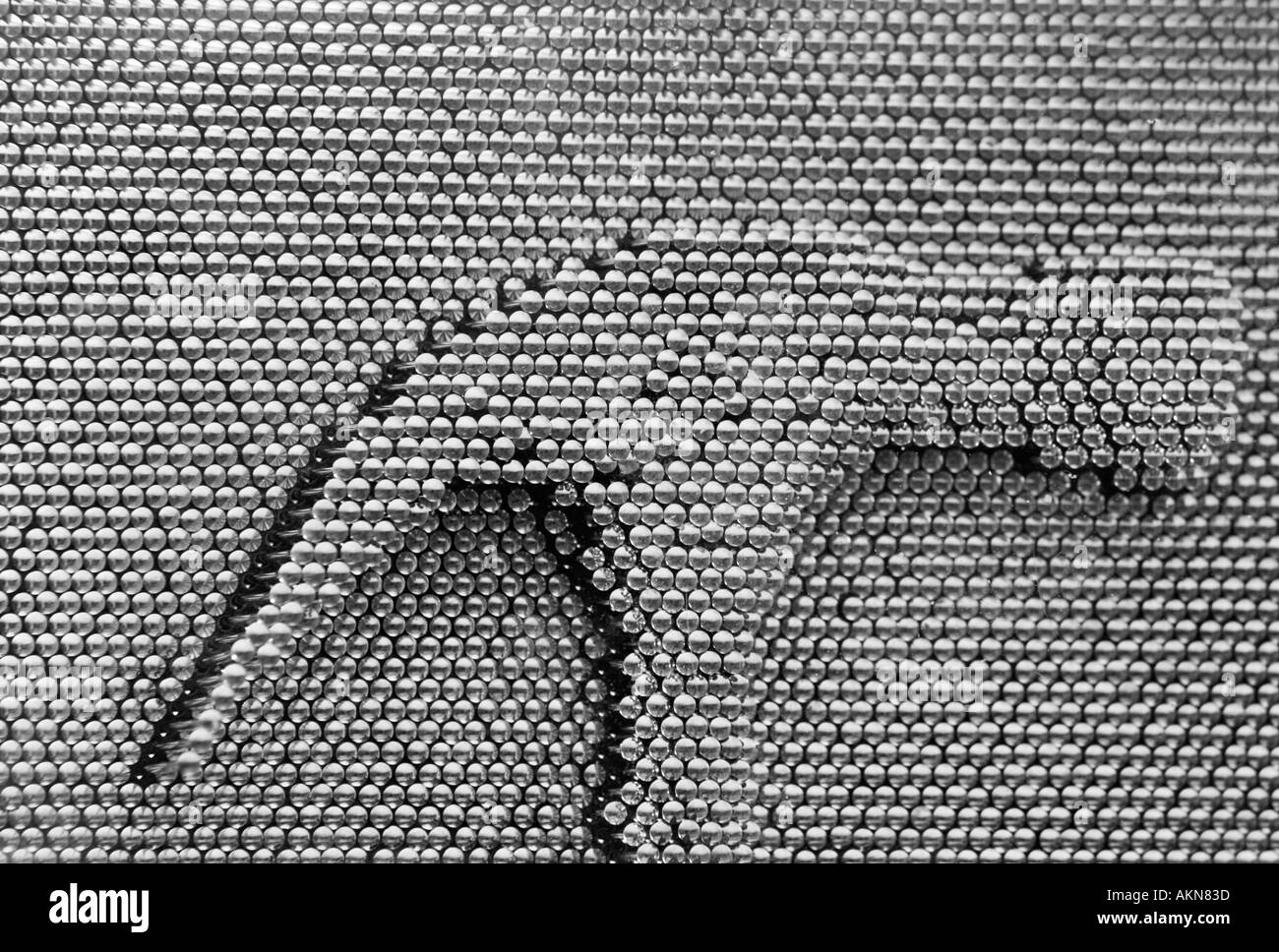 Claw hammer head in a pin matrix Stock Photo - Alamy