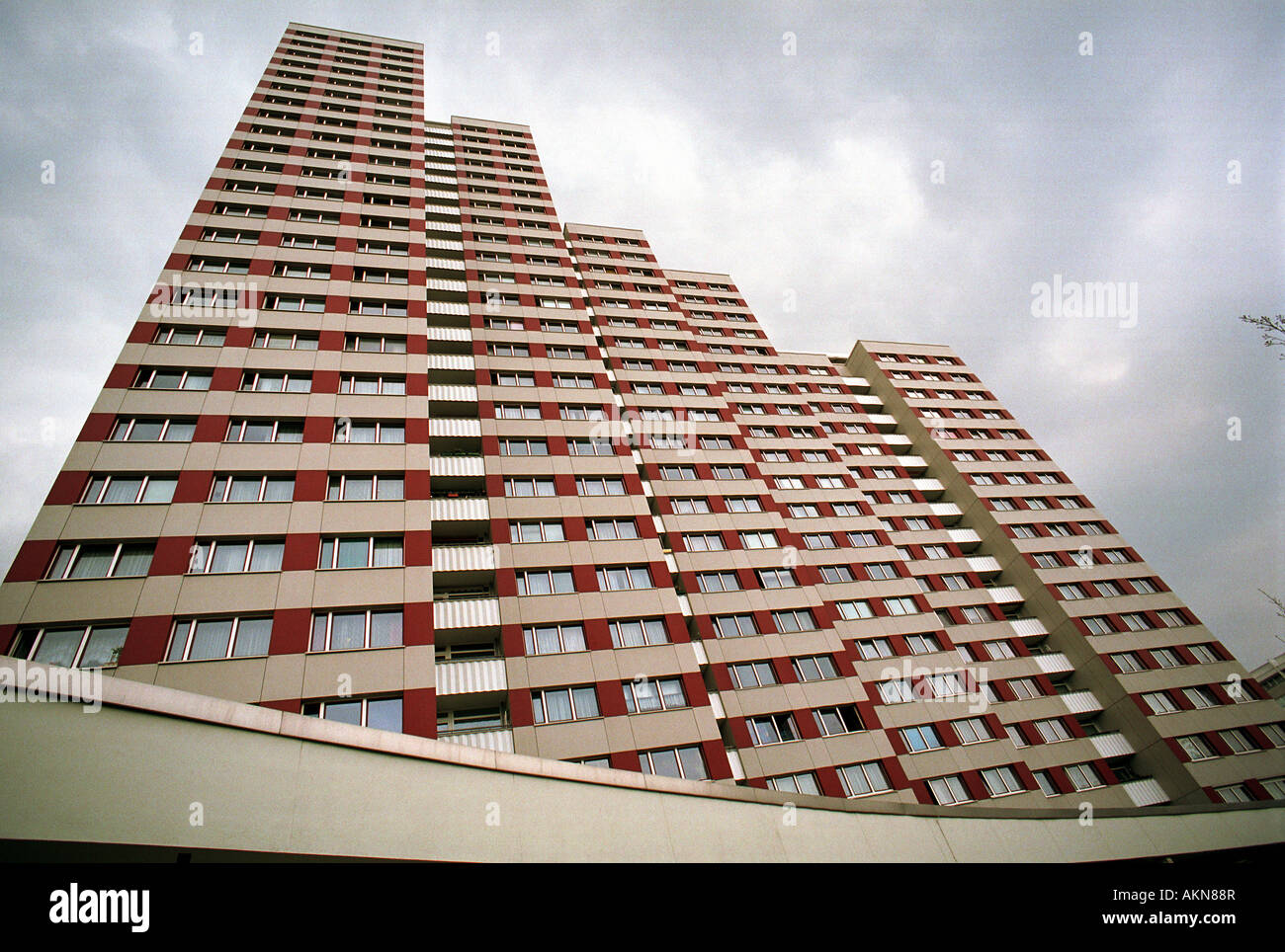 A post-socialist multistorey building in Berlin, Germany Stock Photo ...