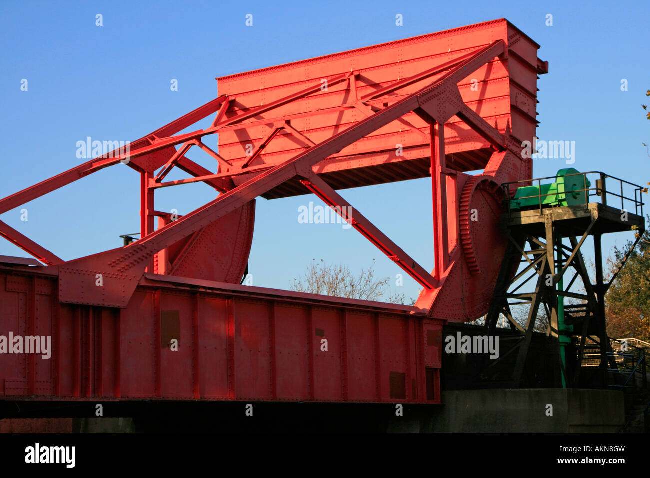 lift bridge greenland dock east london england uk gb Stock Photo - Alamy
