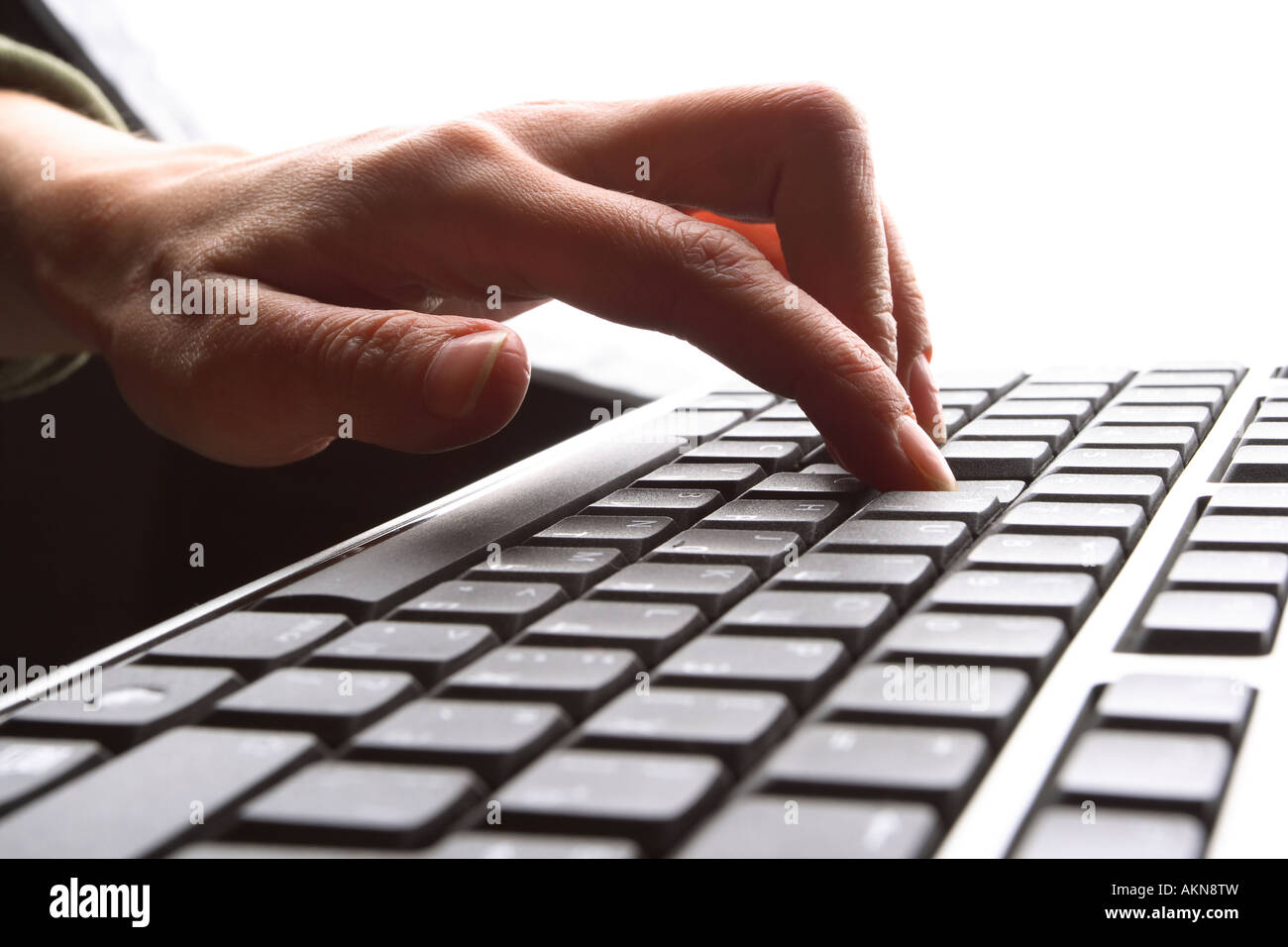 Fingers on keyboard hi-res stock photography and images - Alamy