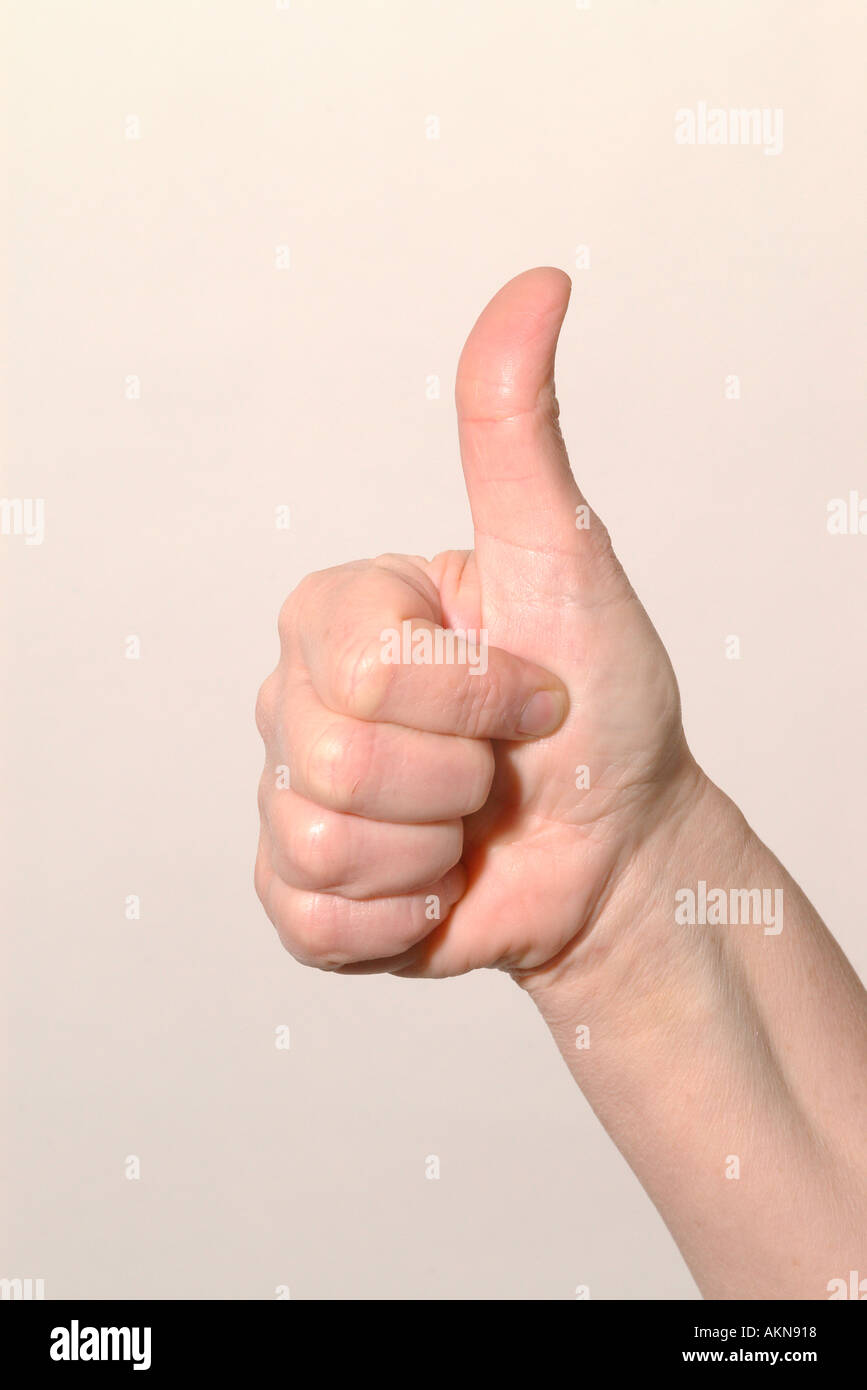 Hand Thumbs Up Stock Photo - Alamy
