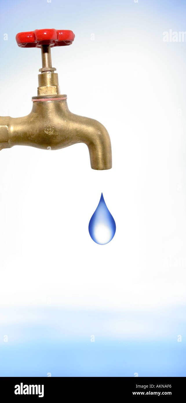 Water drips from tap closeup hi-res stock photography and images - Alamy