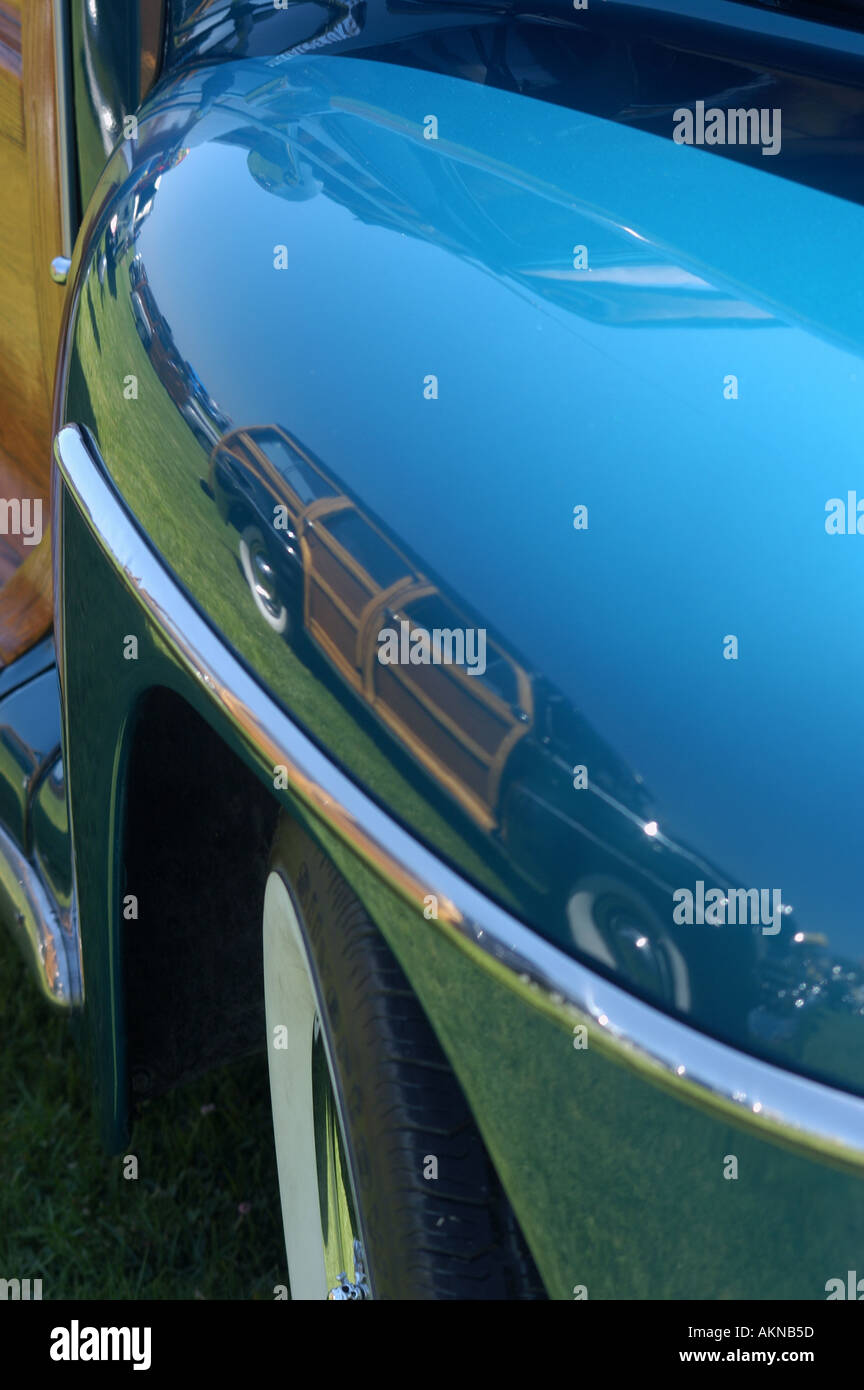 Classic Blue Car Stock Photo - Alamy