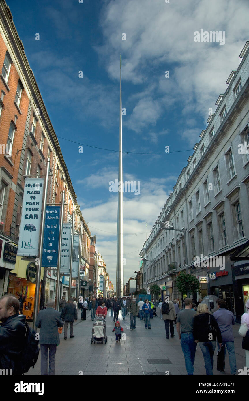 The magnificent soaring Spire of Dublin viewed from Henry Street Dublin ...