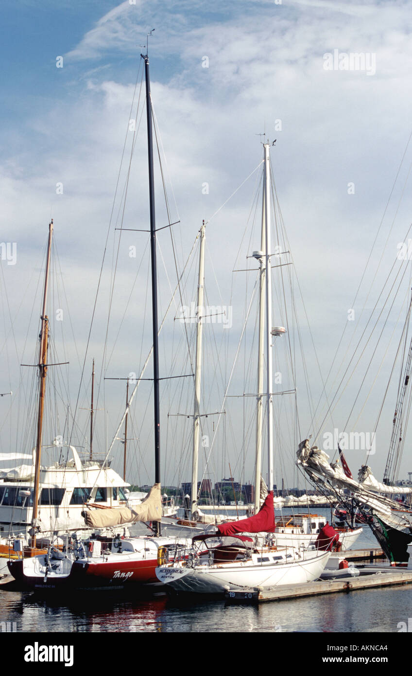 Sailboats in Newport Rhode Island marina Stock Photo - Alamy