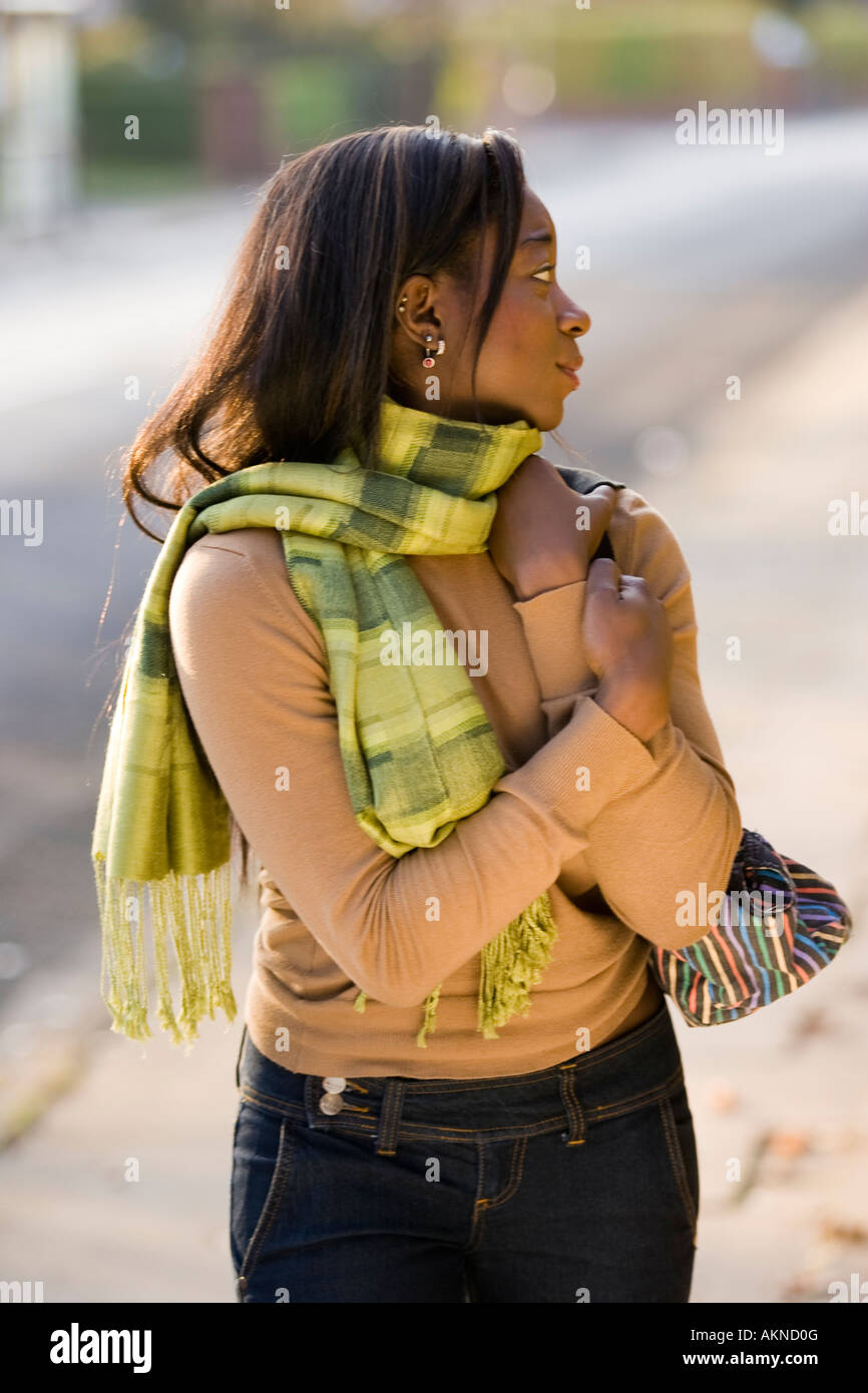 Looking over shoulder nervous hi-res stock photography and images - Alamy