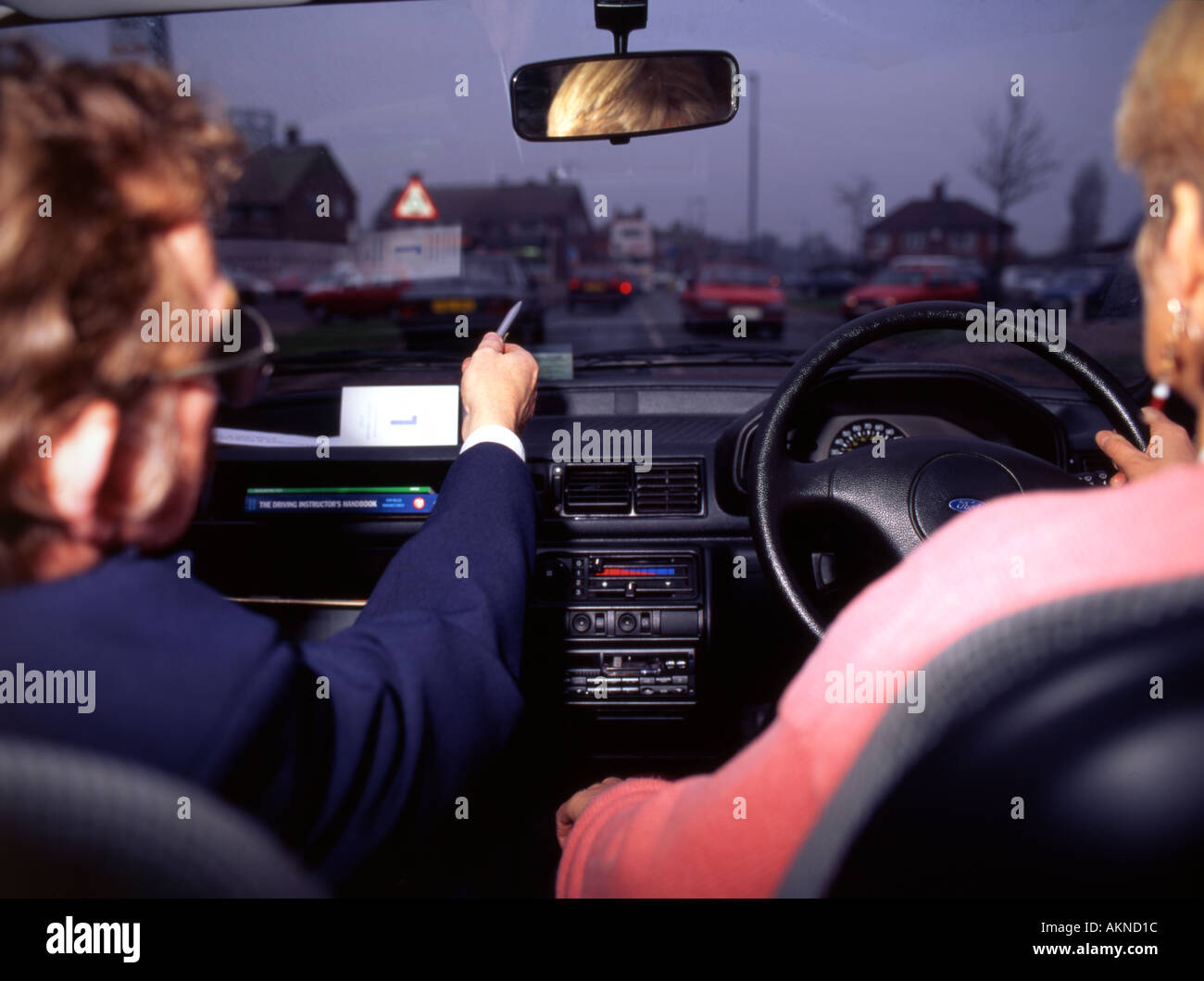 Driving Instruction in car Stock Photo - Alamy