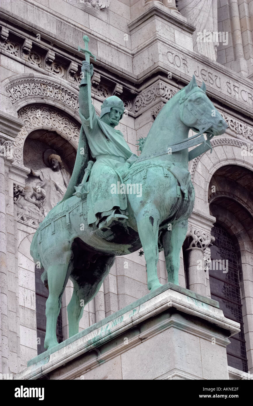 Statue of St Louis by H Lefebvre Basilica of the Sacre Coeur Paris ...
