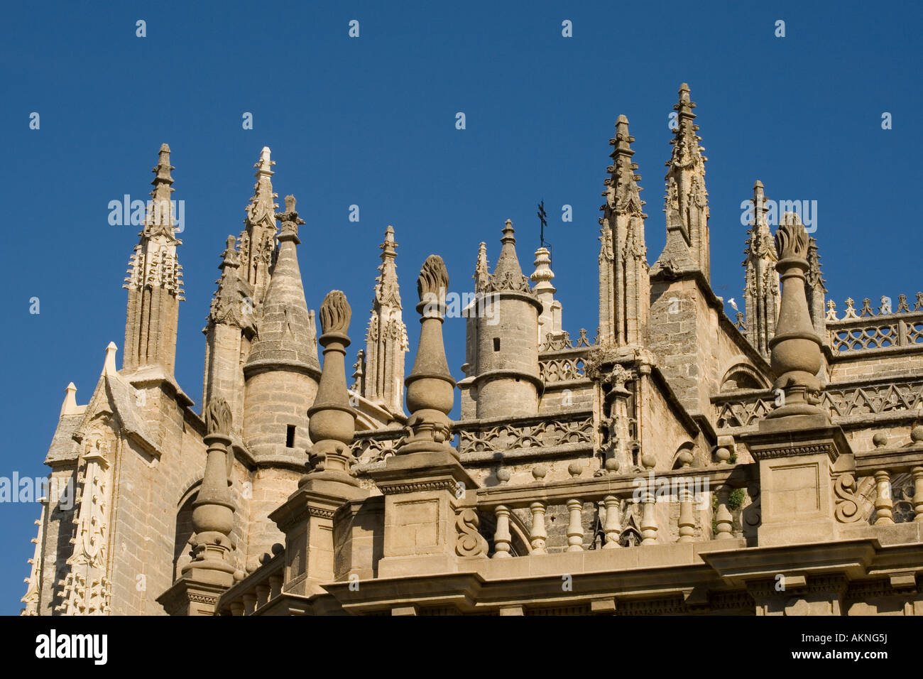 Gothic forest - towers, pinnacles, abutments. Cathedral of Seville ...