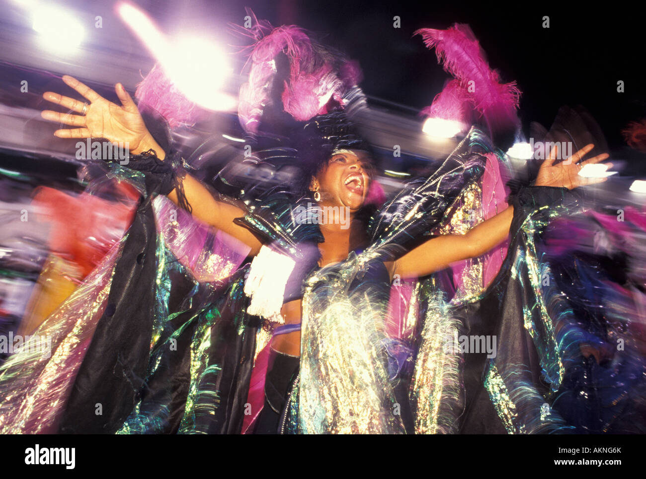 Samba schools parade in Sambodromo Carnival Rio de Janeiro Brazil Stock ...