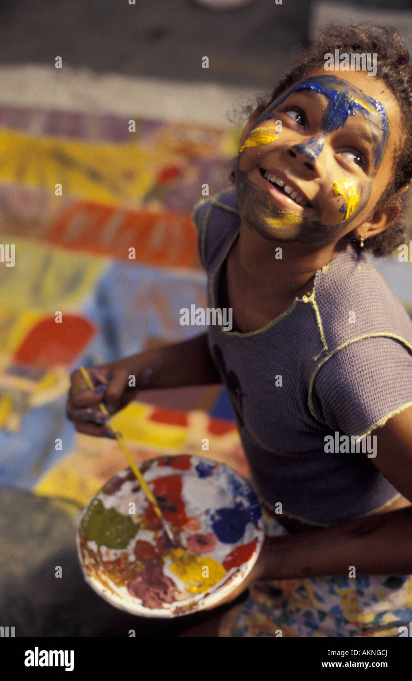 Art class for poor children, Natal city, Rio Grande do Norte State ...