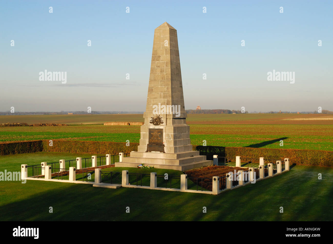 1st Australian Division Memorial, Pozieres, Somme, France Stock Photo ...
