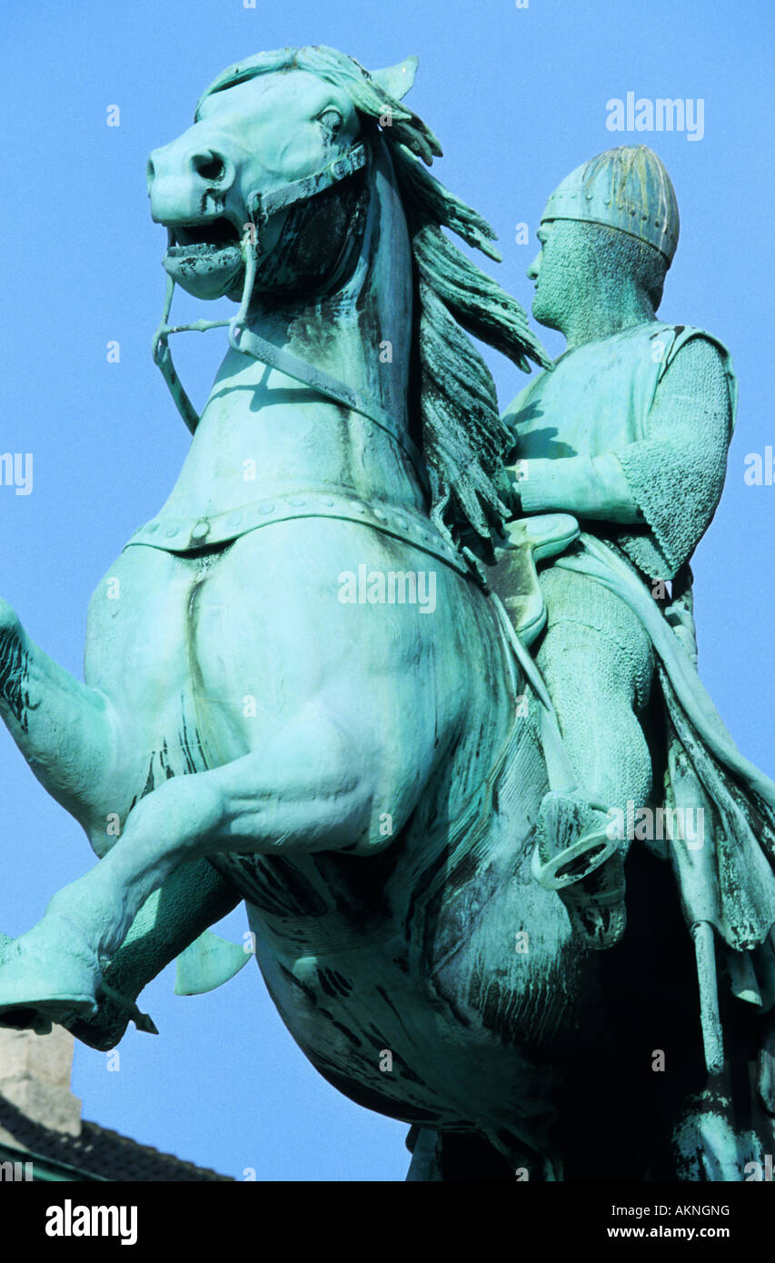 Denmark, Zealand, Copenhagen, statue of Bishop Absalon Stock Photo - Alamy