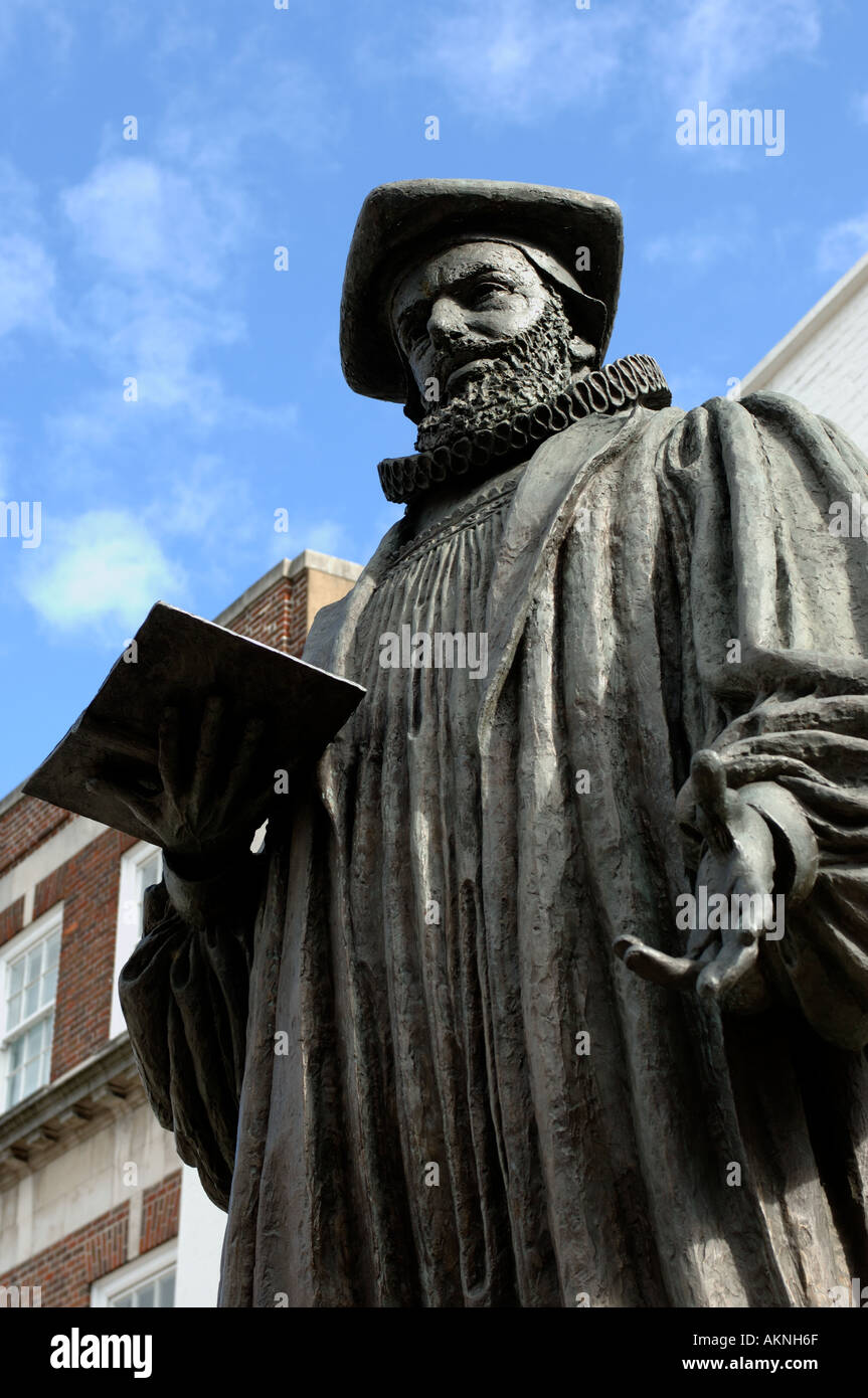 George Abbot Statue High Street Guildford Surrey England UK Stock Photo ...