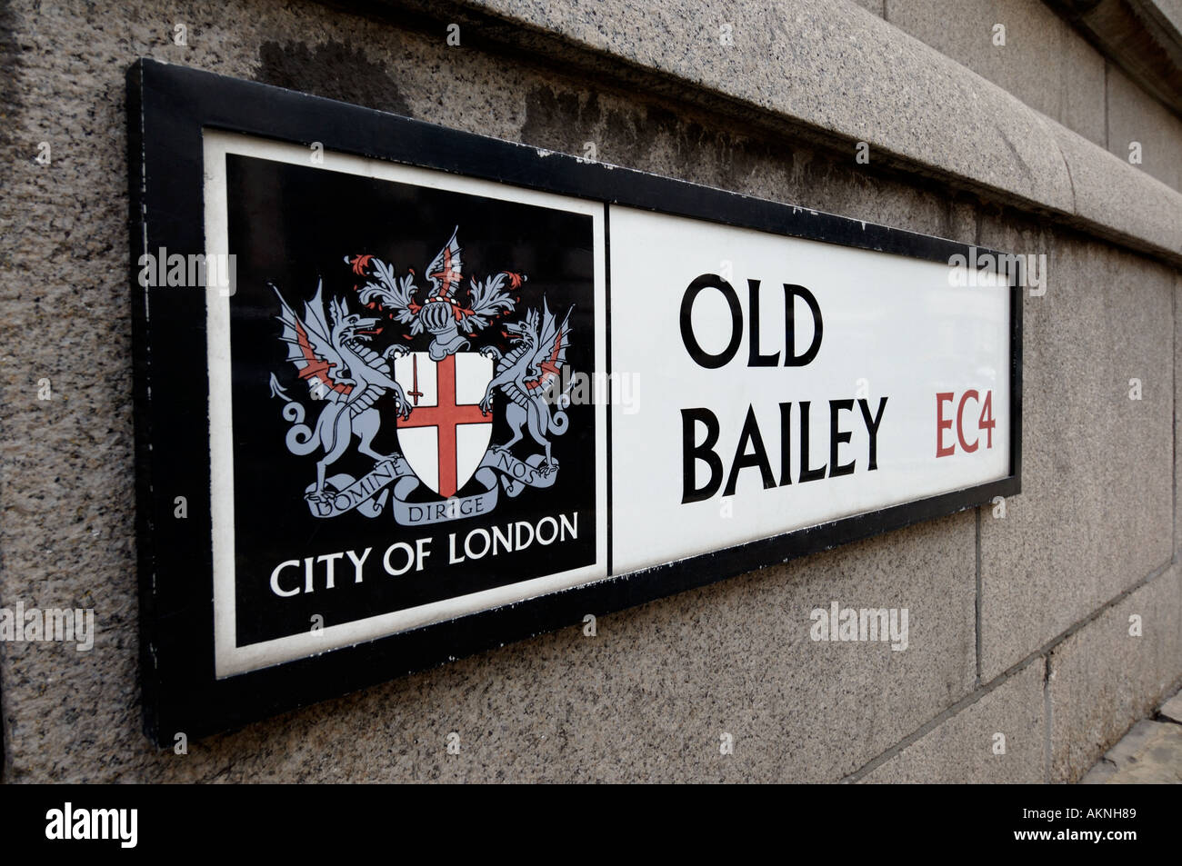Old Bailey street sign London England UK Stock Photo - Alamy