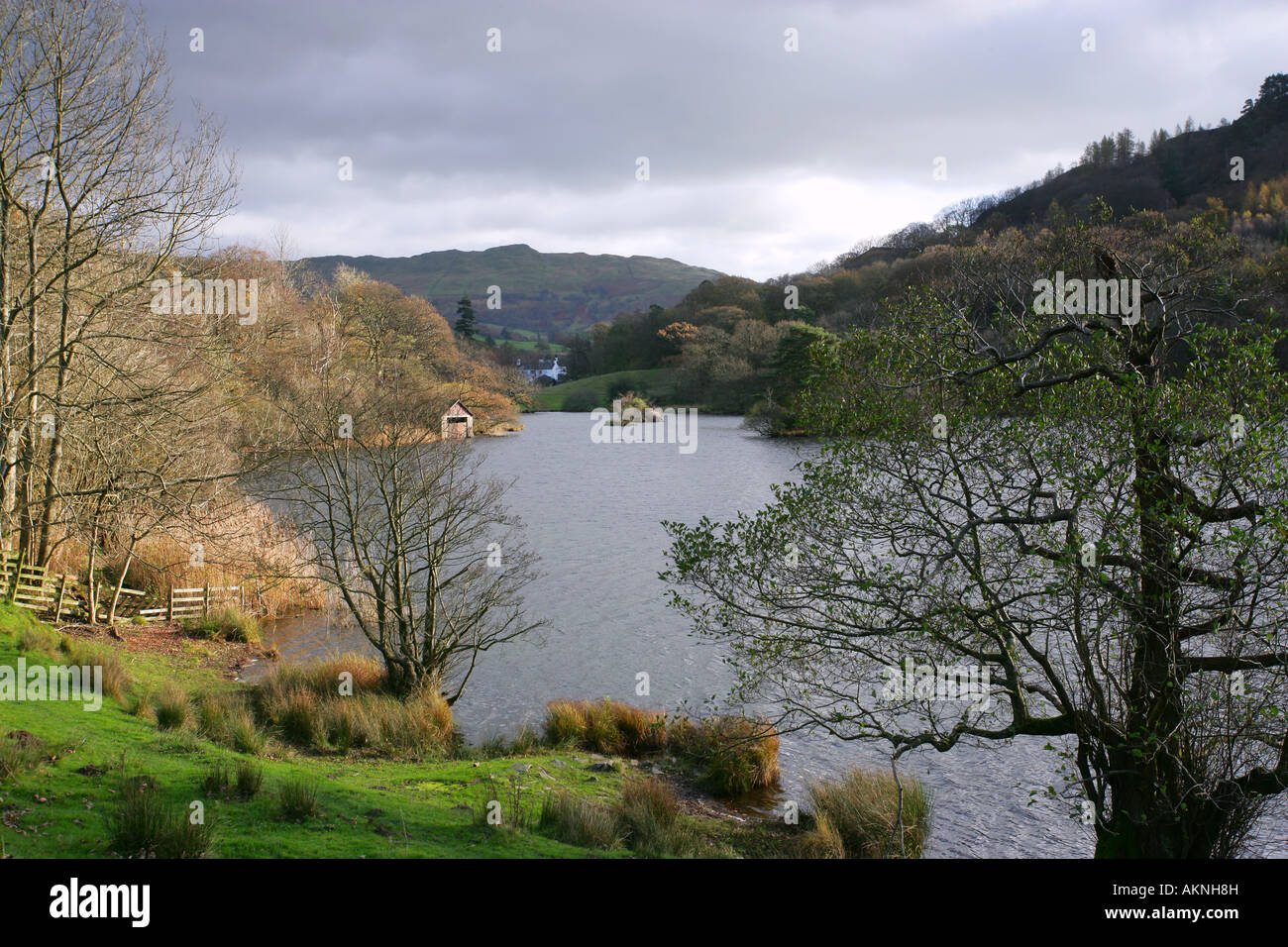 An Autumn View across Rydal water "Lake District National Park" Cumbria ...