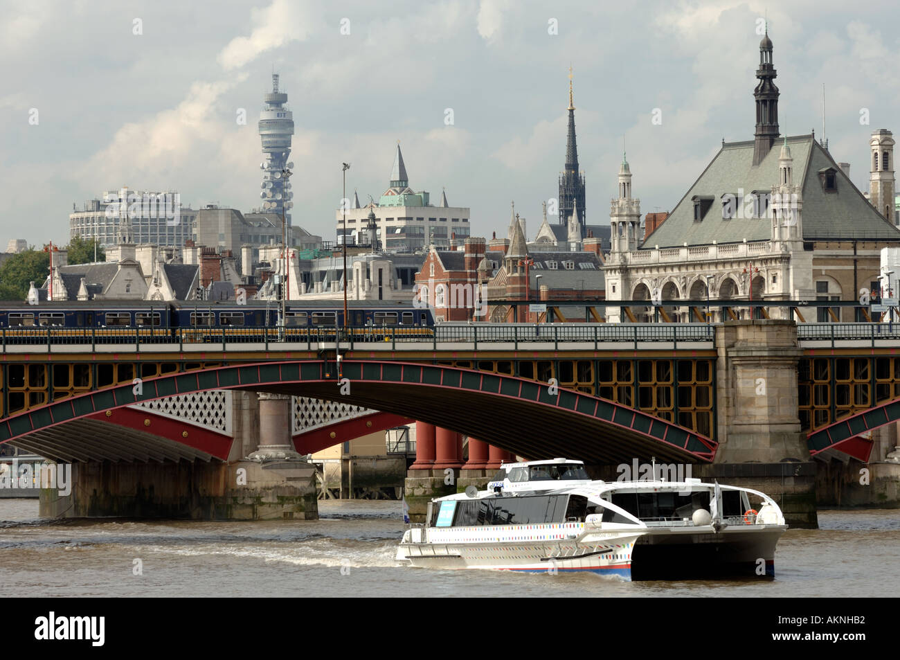 Blackfriars Bridge over the River Thames London England UK Stock Photo ...