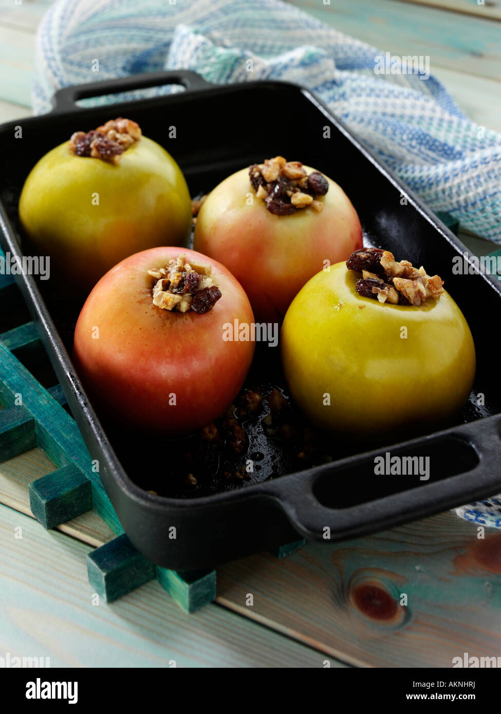 English baked apples in a baking dish editorial food Stock Photo - Alamy