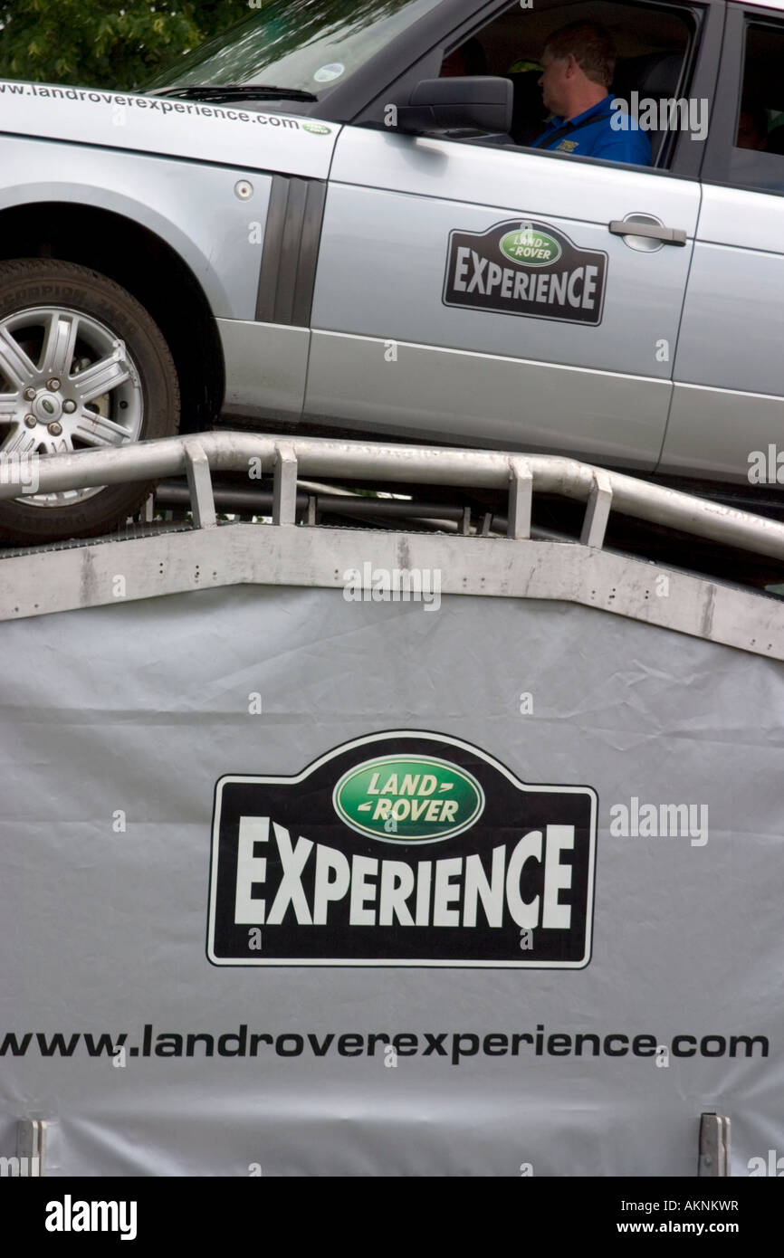 Close up of a silver Range Rover at the Land Rover experience display ...