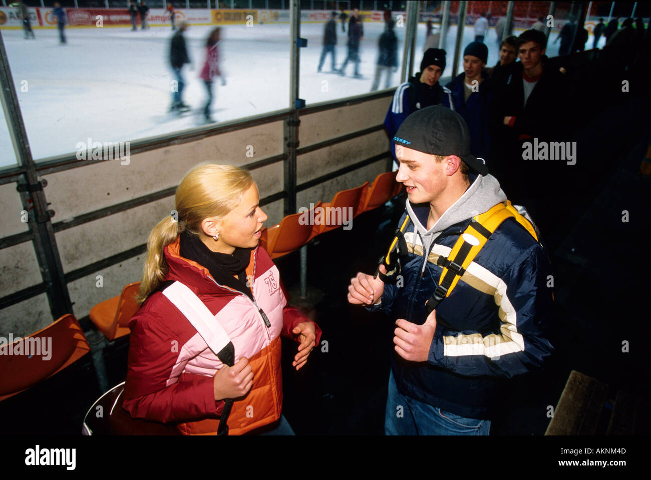 Germany Free time Young persons in an ice stadium Stock Photo - Alamy
