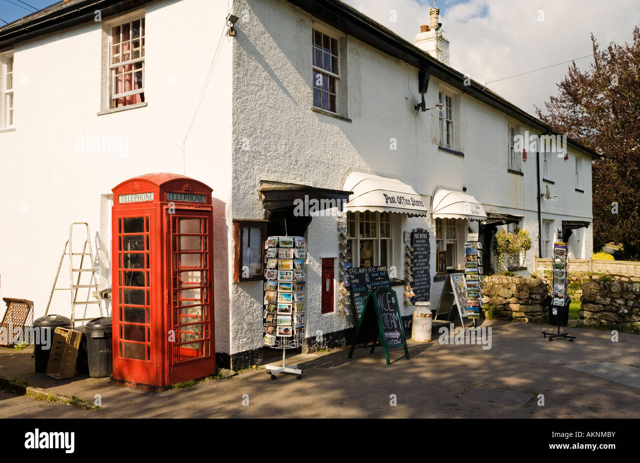 Local village stores and post office at Postbridge, Dartmoor National ...