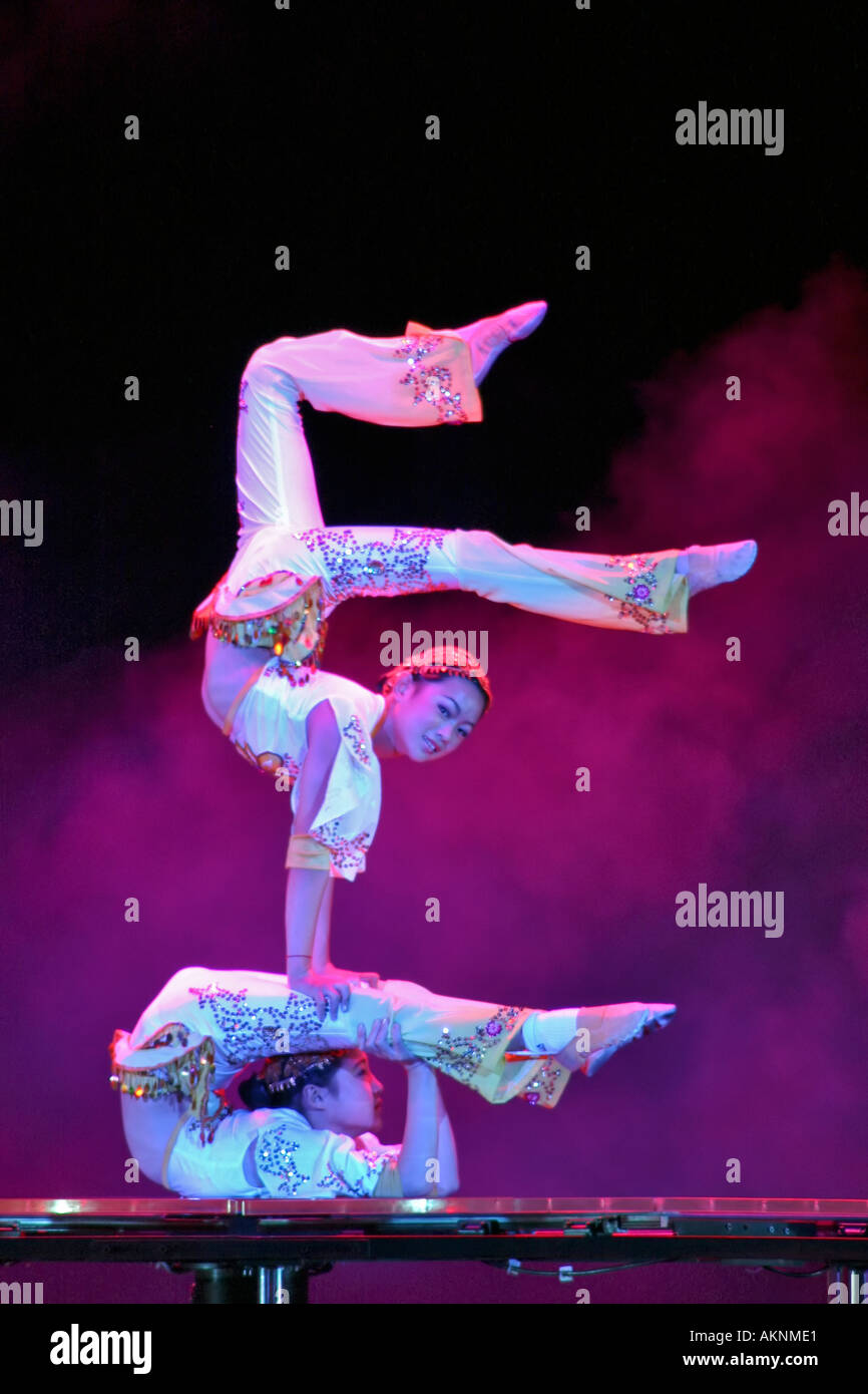Acrobat show China Stock Photo - Alamy