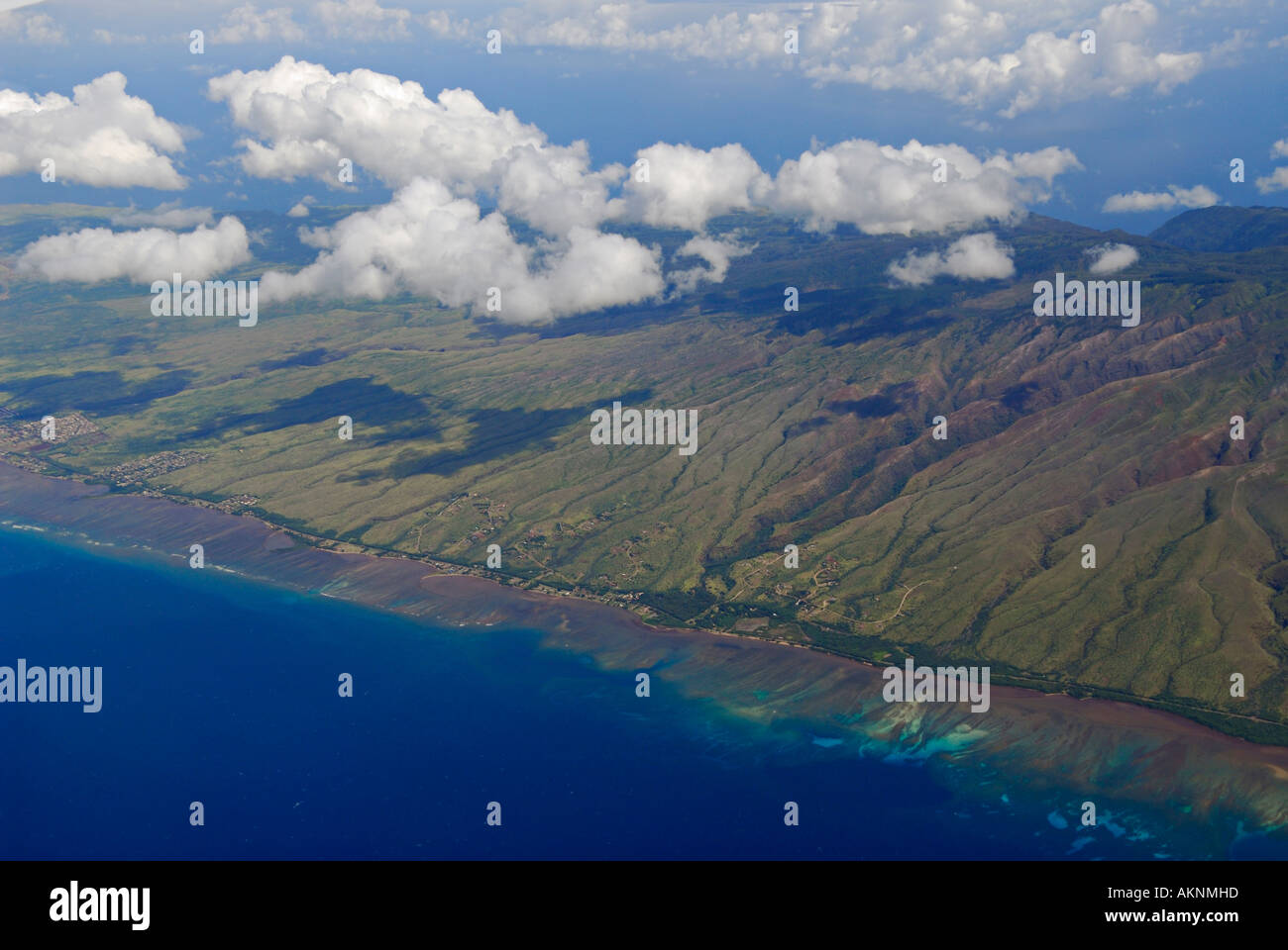 Aerial of the island of molokai hi-res stock photography and images - Alamy