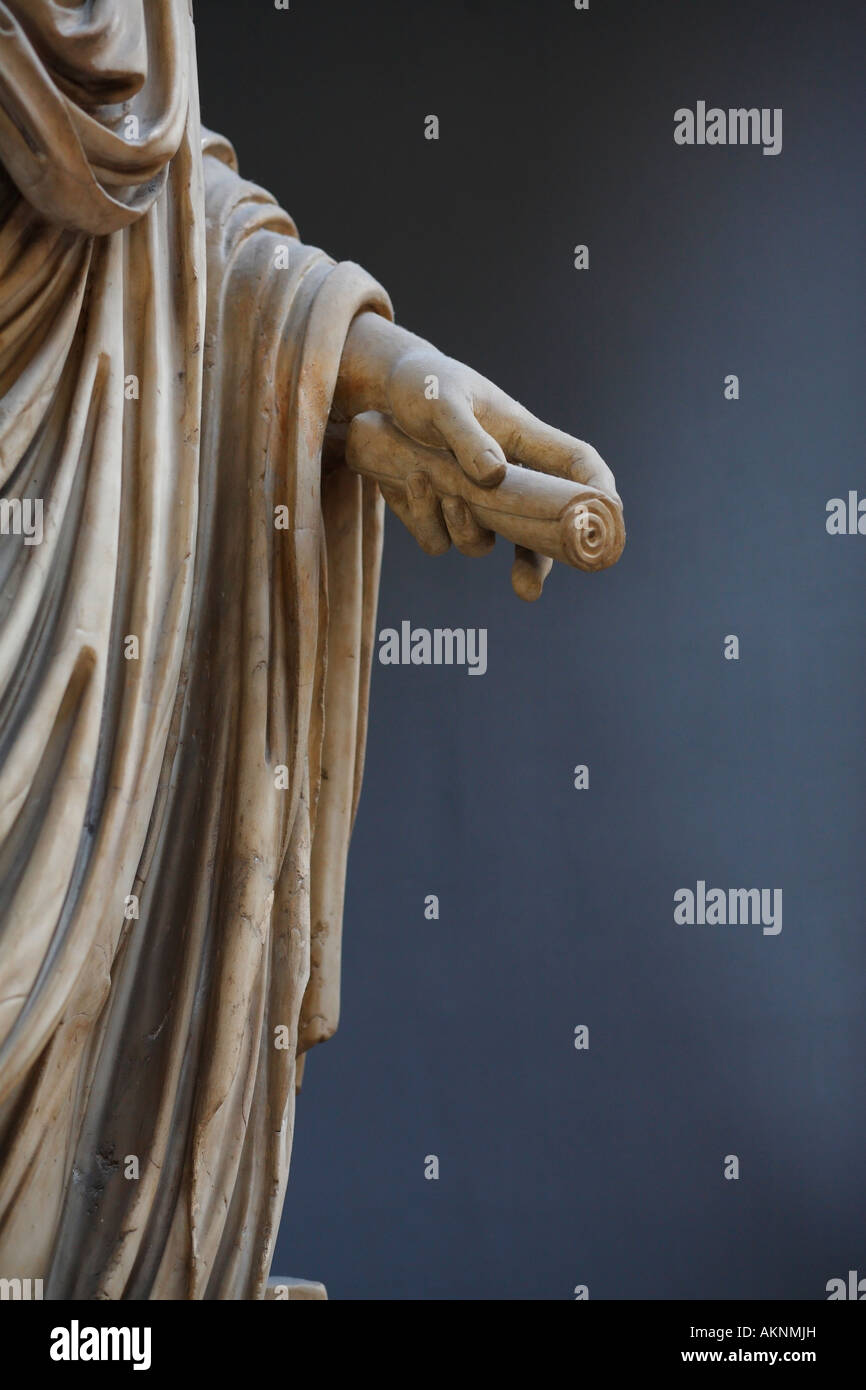 Roman statue scroll hi-res stock photography and images - Alamy
