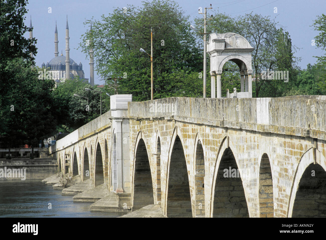 Turkey Edirne Ottoman stone bridge mosque Stock Photo - Alamy