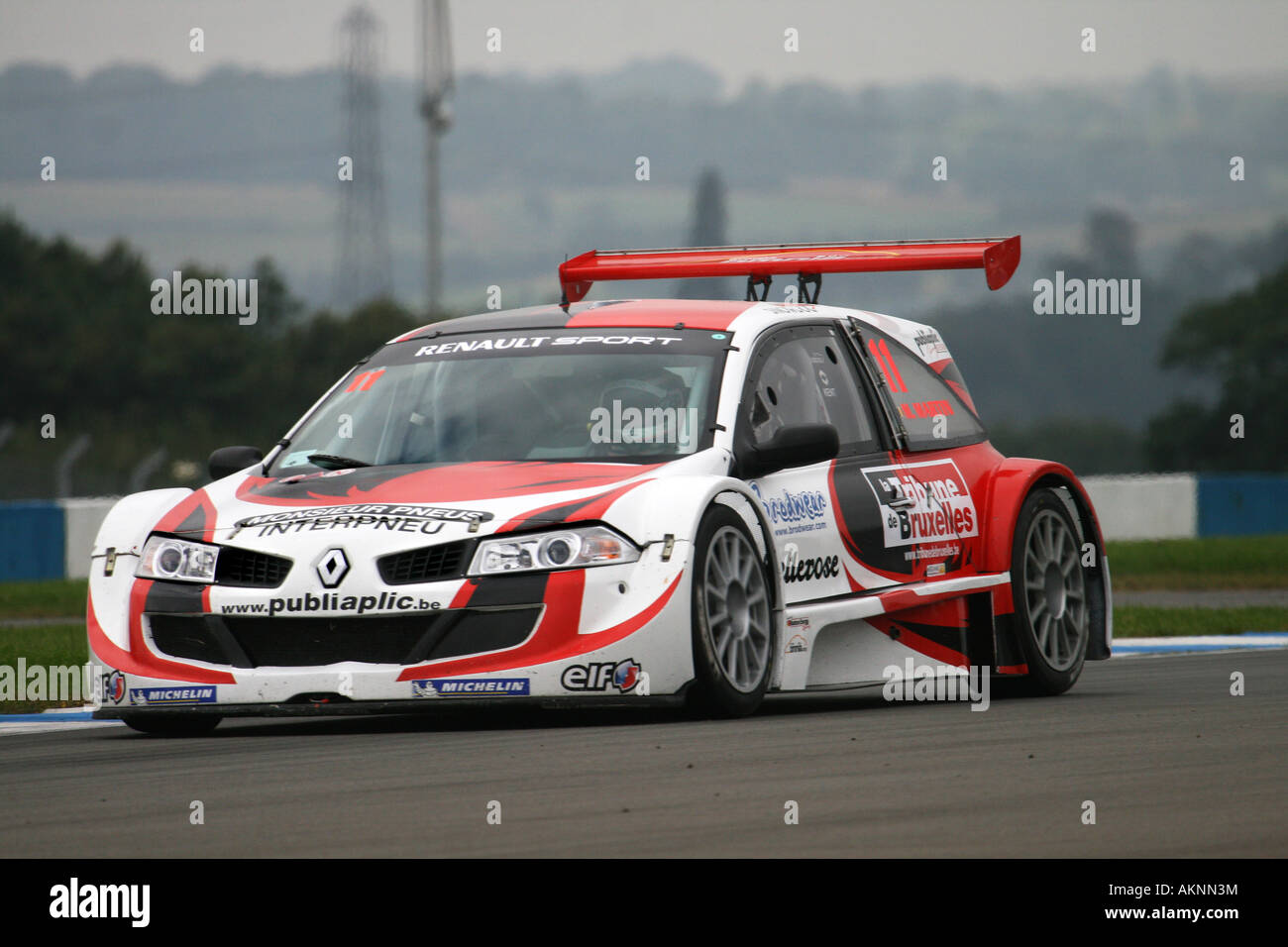 Renault on track at Donington park Stock Photo - Alamy