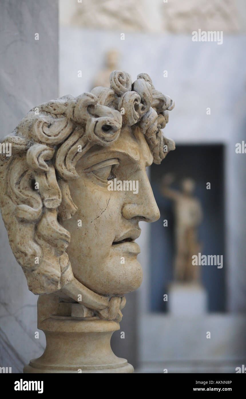 Head of Medusa, Braccio Nuovo wing, Vatican Museum, Italy Stock Photo ...