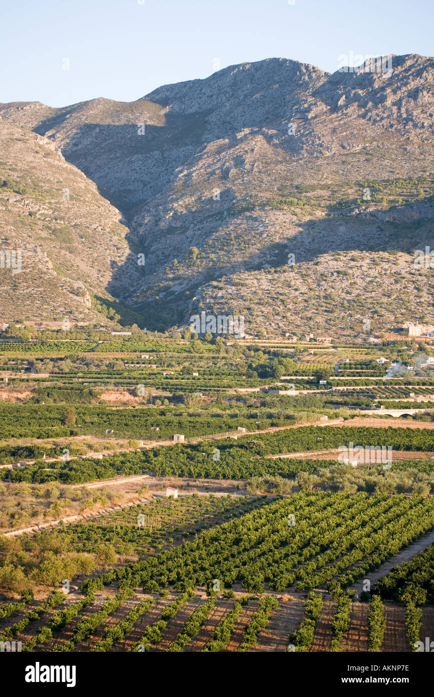 Typical Spanish view vista near the village of Tormos near Orba Costa ...