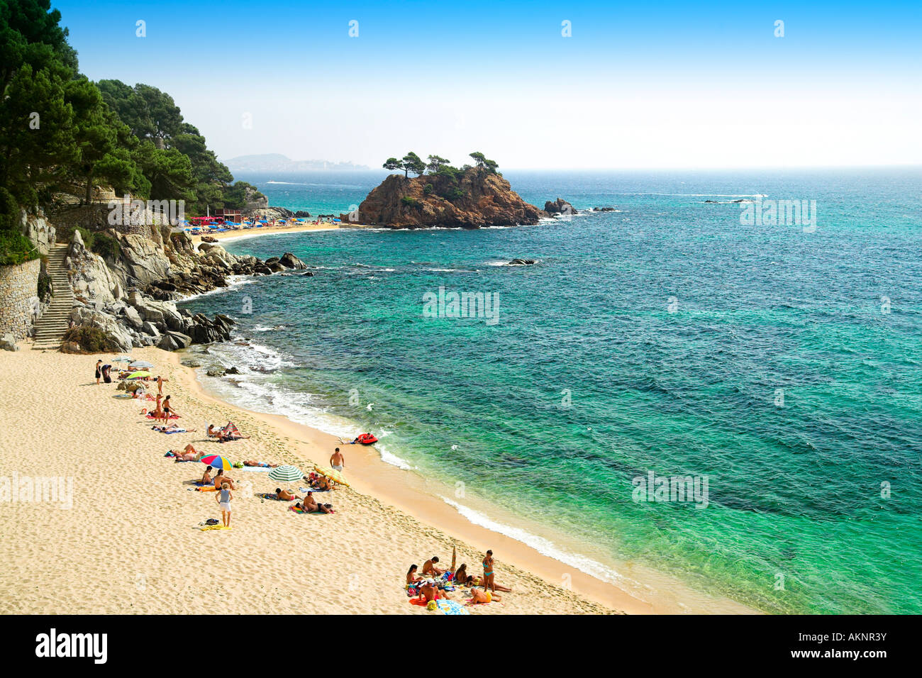 The beach near Palamos Costa Brava Spain Europe Stock Photo - Alamy