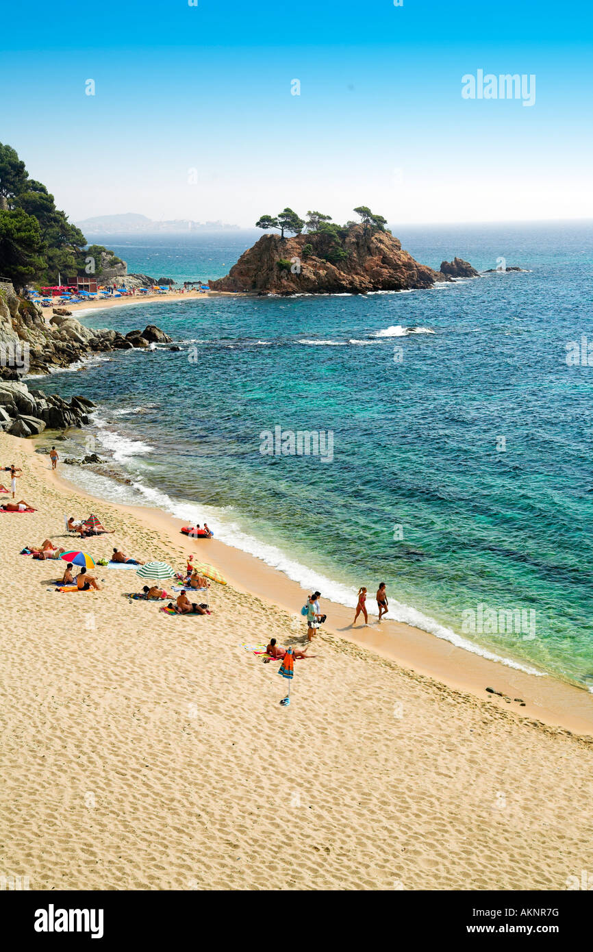 The beach near Palamos Costa Brava Spain Europe Stock Photo - Alamy