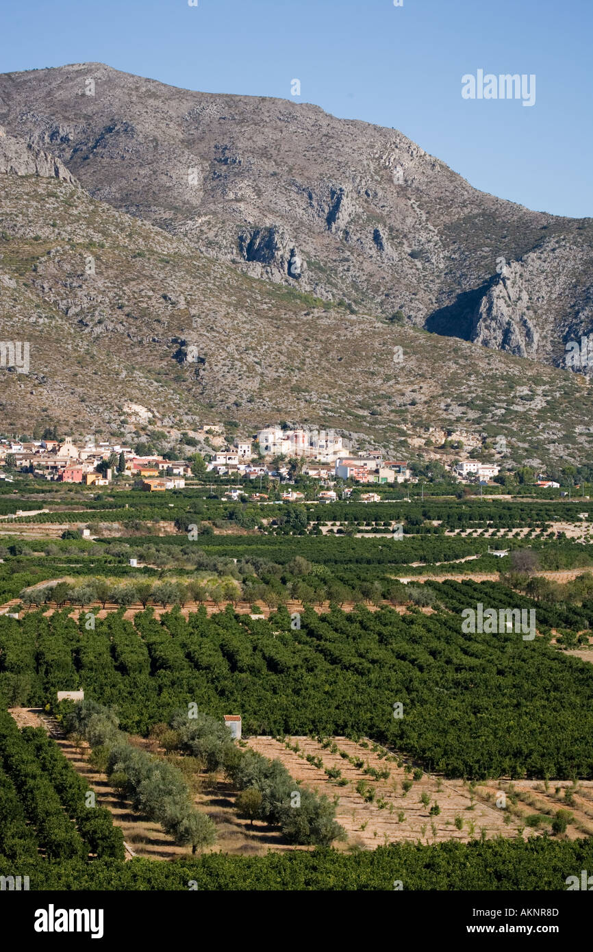 Typical Spanish houses in the village of Tormos near Orba Costa Blanca ...