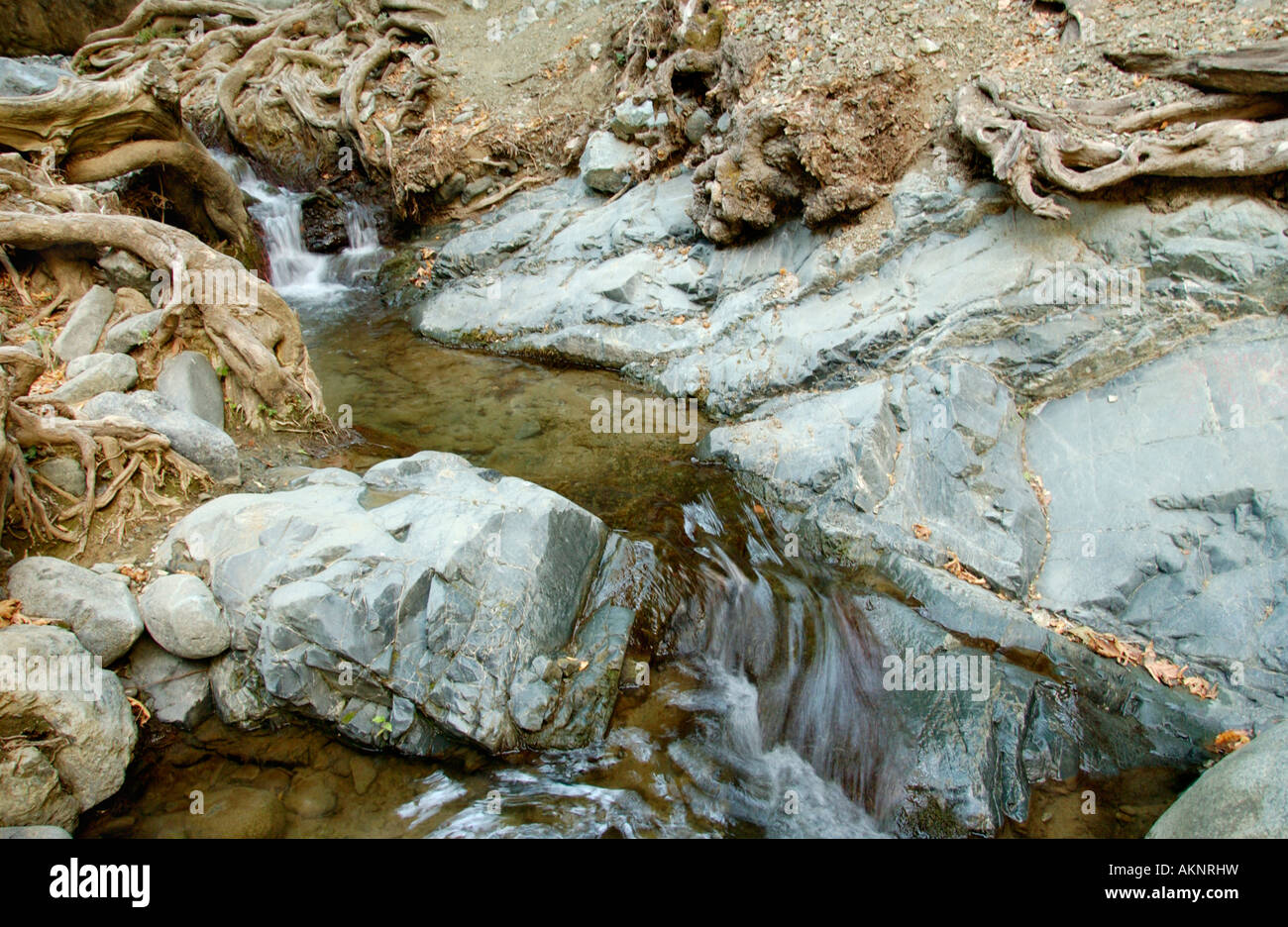 Outflow of Millomeri waterfall near Platres on southern slope of the ...