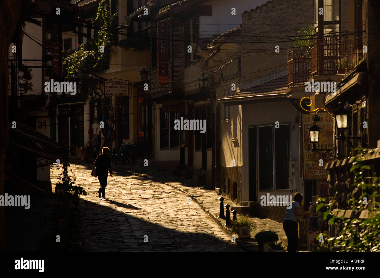 Rakovski Street Old Town Veliko Tarnovo Bulgaria Stock Photo - Alamy