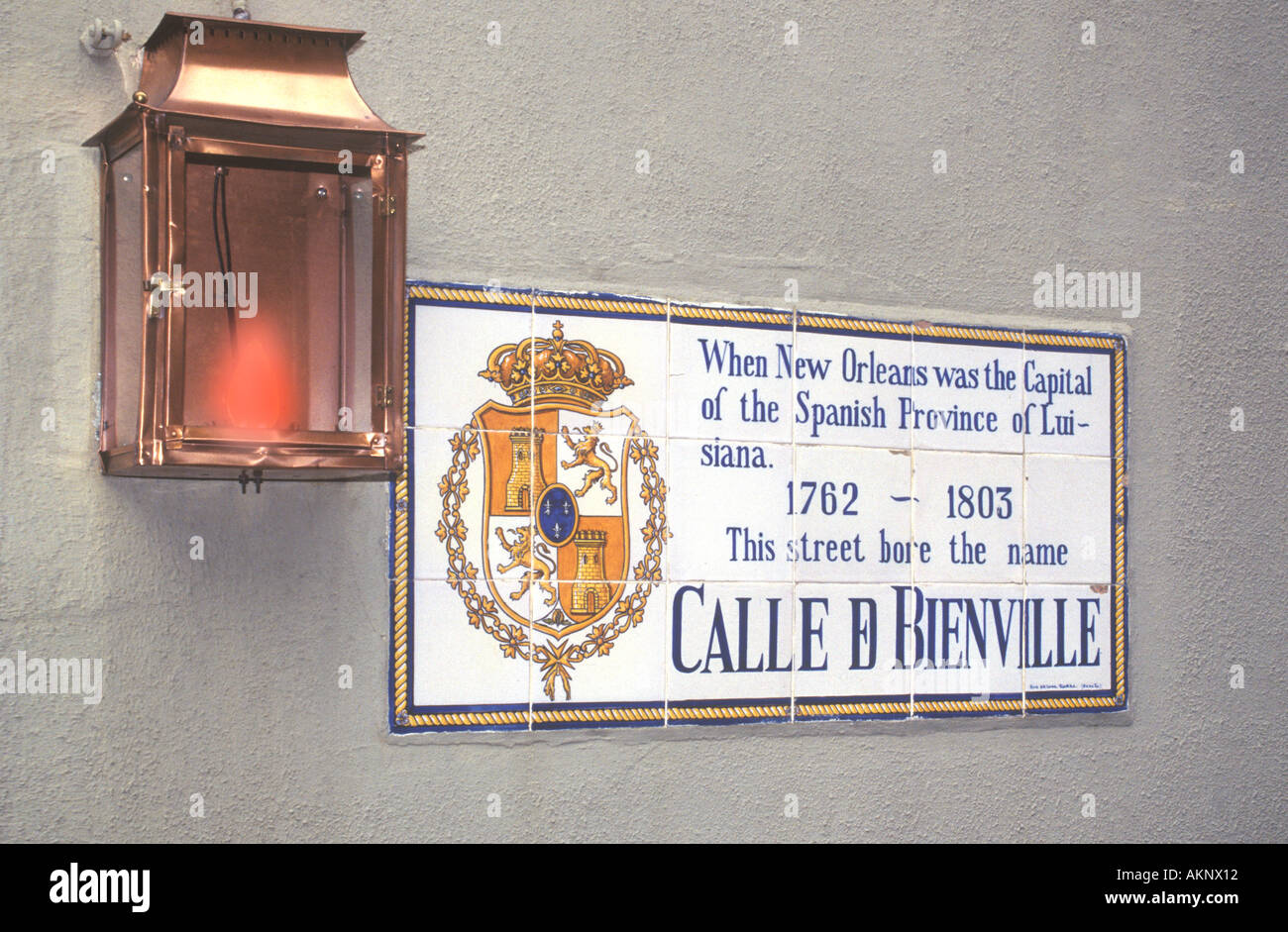 New Orleans Street Sign And Light Louisiana USA Stock Photo - Alamy