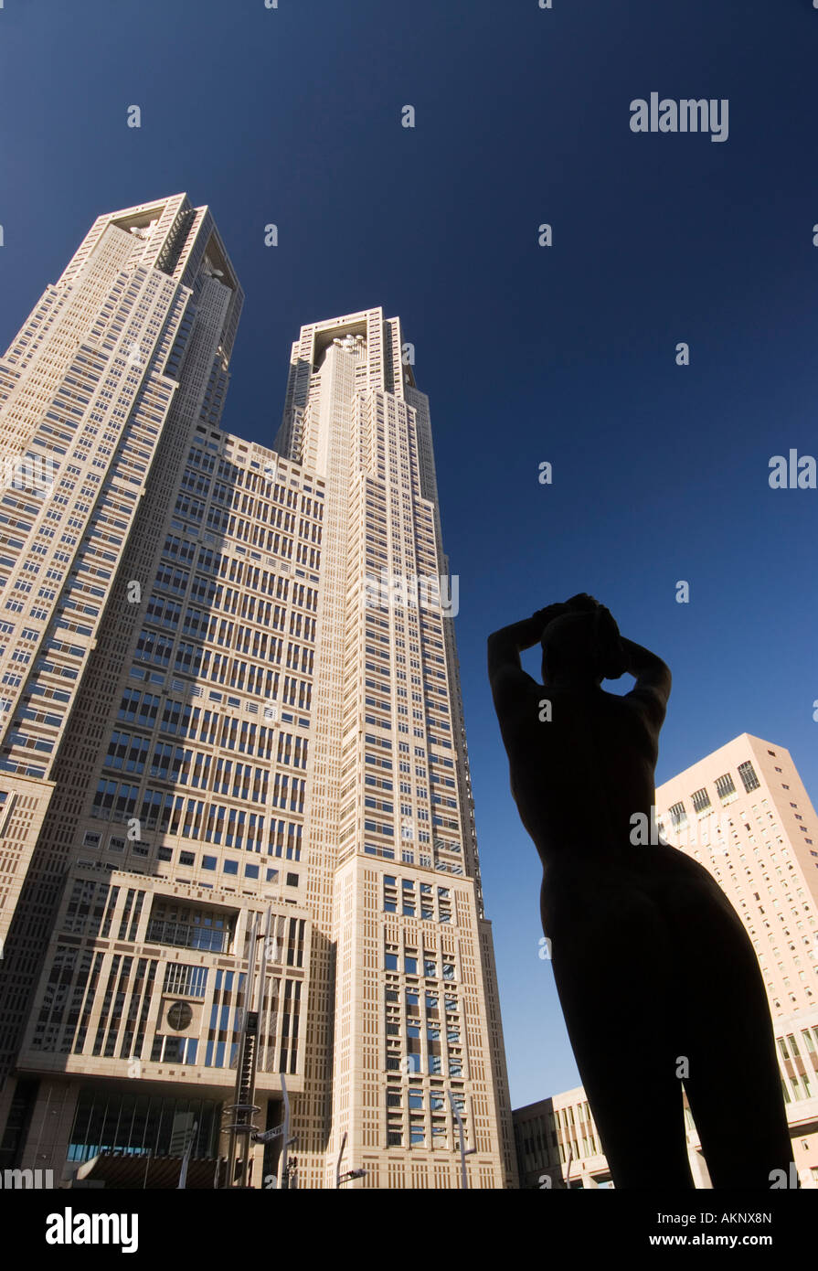 One of several statues Tokyo Metropolitan Government Buildings Shinjuku ...