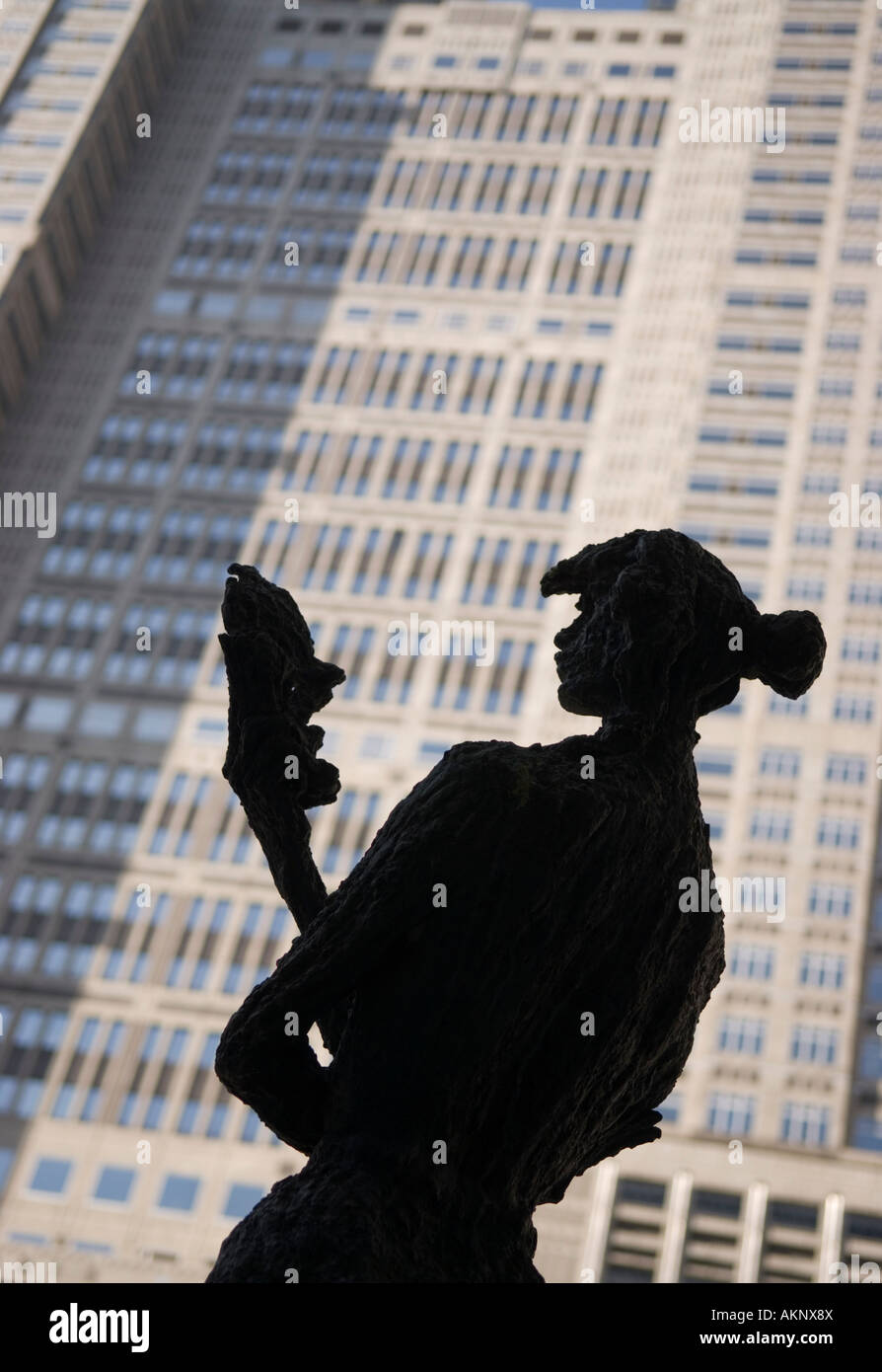 One of several statues Tokyo Metropolitan Government Buildings Shinjuku ...