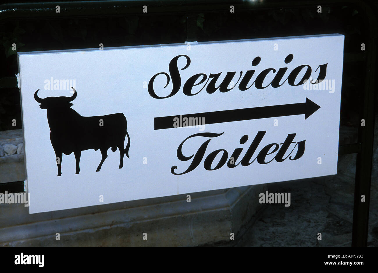 El Puerto de Santa Maria the toilets of the Osborne bodega Stock Photo ...