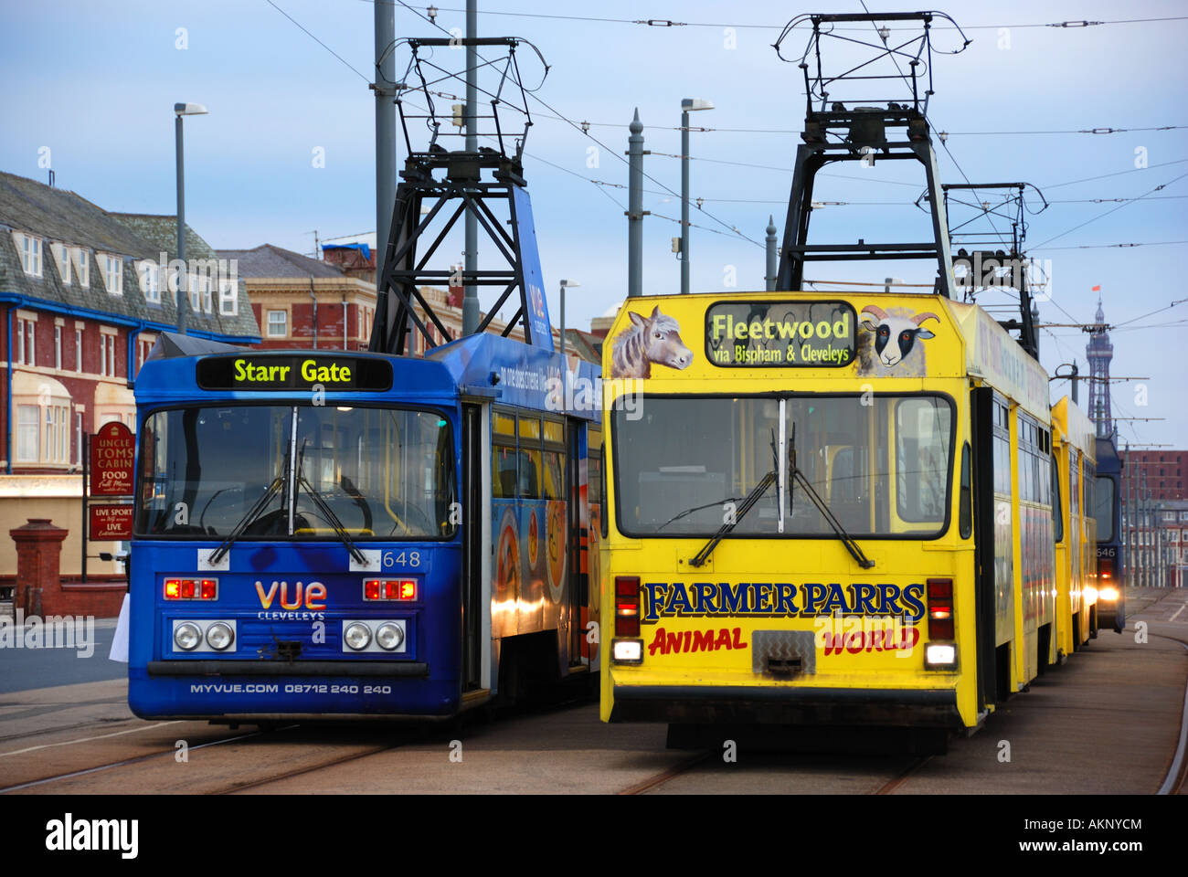 Two Blackpool Trams Stock Photo - Alamy