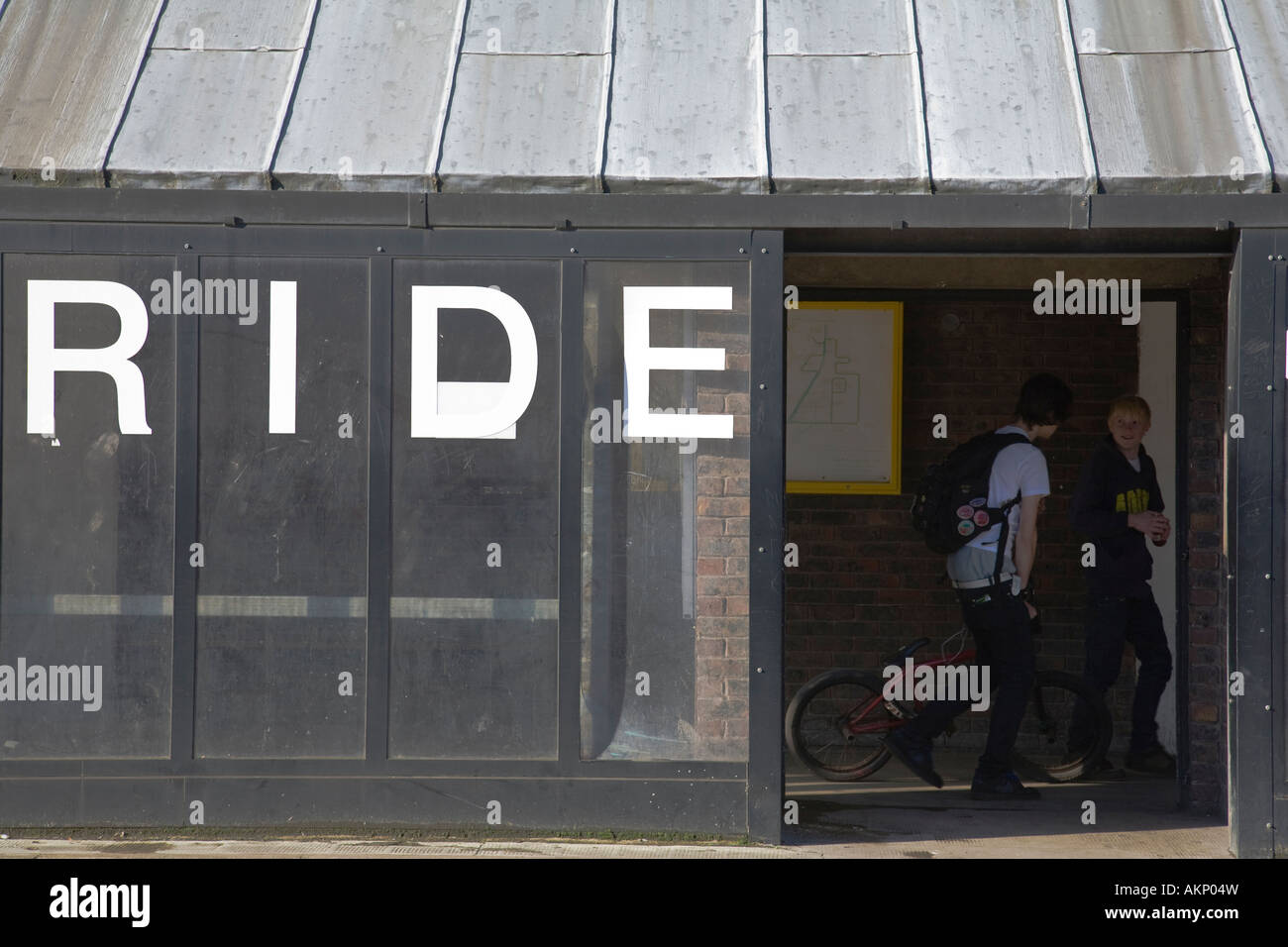 Part of the bus station waiting area showing part of the signage and ...