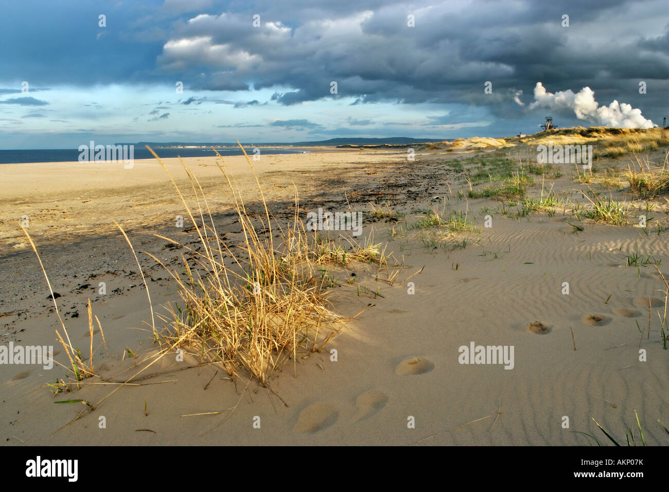 Corus Redcar steelworks beside Coatham Sands. Redcar, Cleveland Stock ...