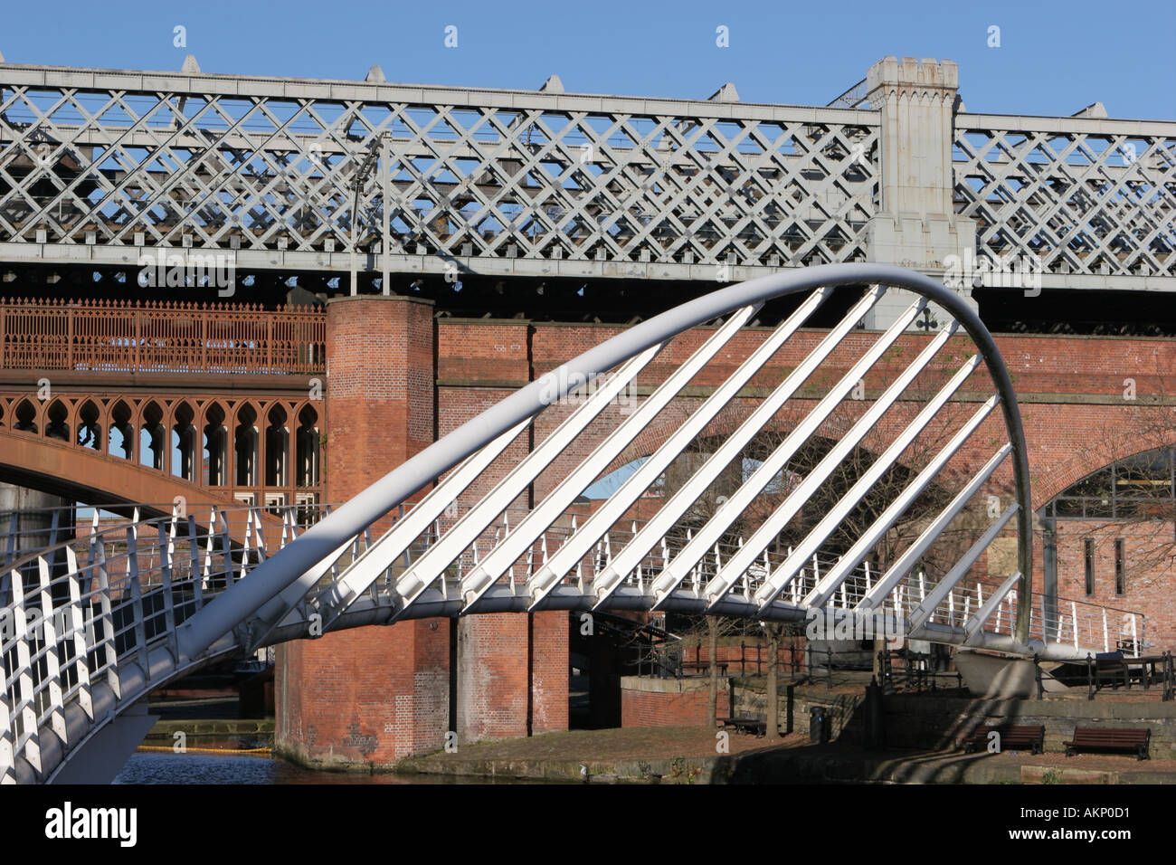 Merchants Bridge Castlefield Manchester UK Stock Photo - Alamy