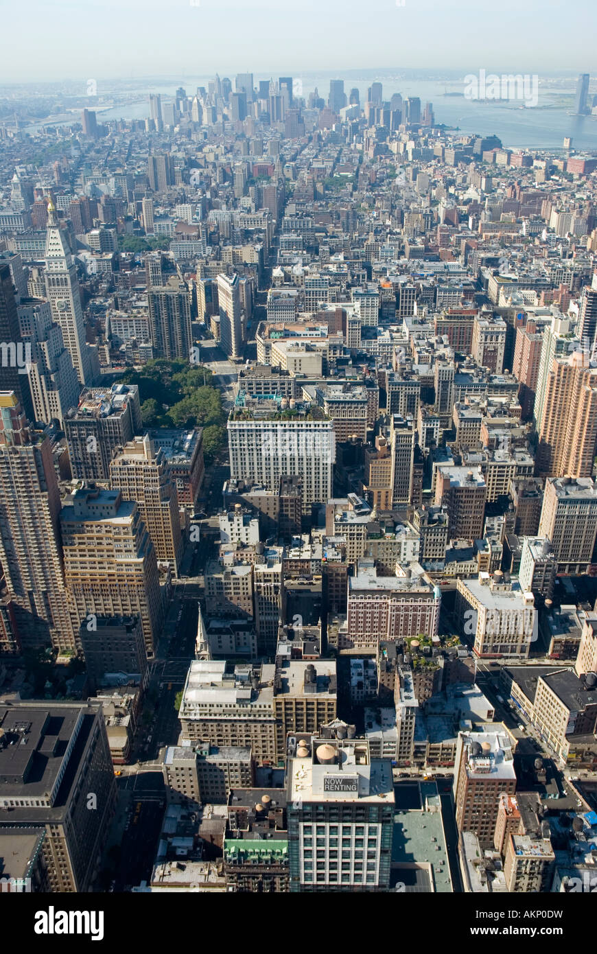 View of New York City from the top of the Empire State Building Stock ...